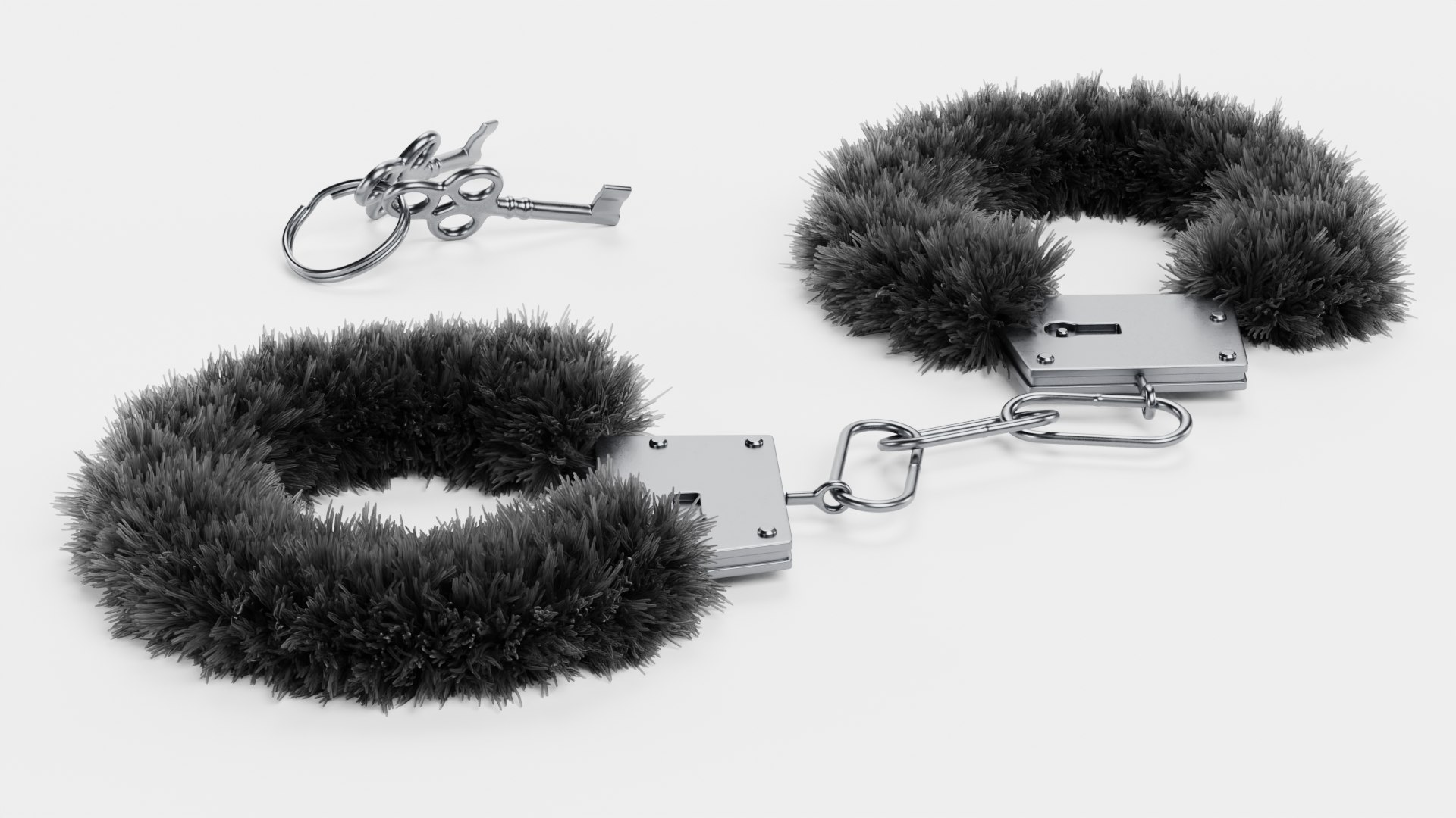 Fluffy Handcuffs With Keys 2 3D Model - TurboSquid 1807884