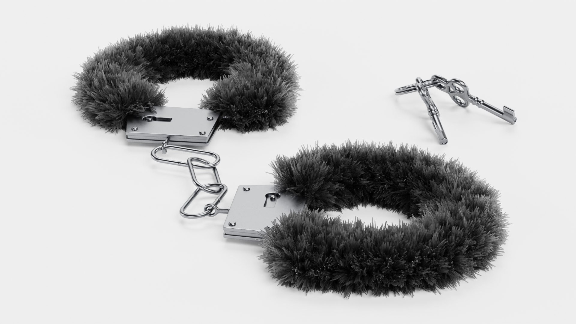 Fluffy Handcuffs With Keys 2 3D Model - TurboSquid 1807884