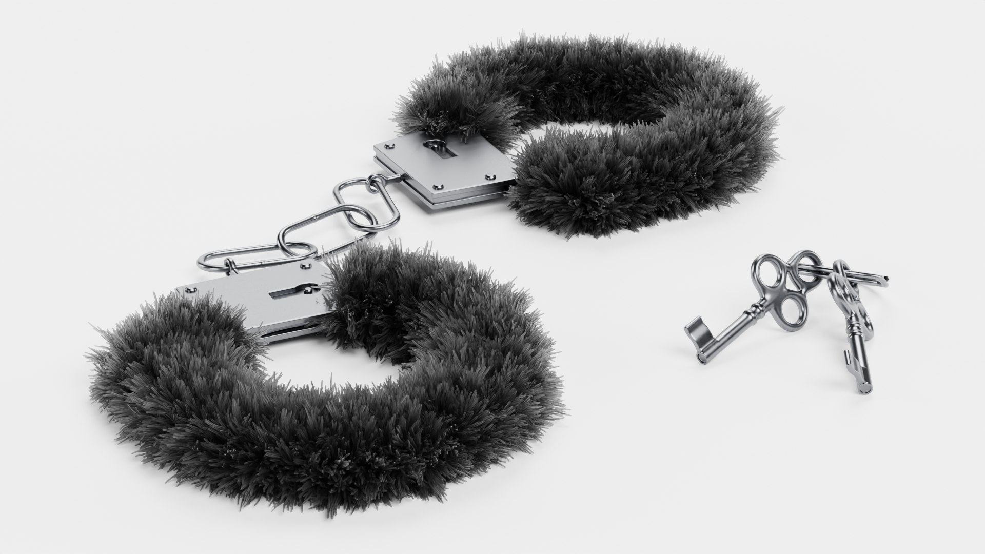 Fluffy Handcuffs With Keys 2 3D Model - TurboSquid 1807884