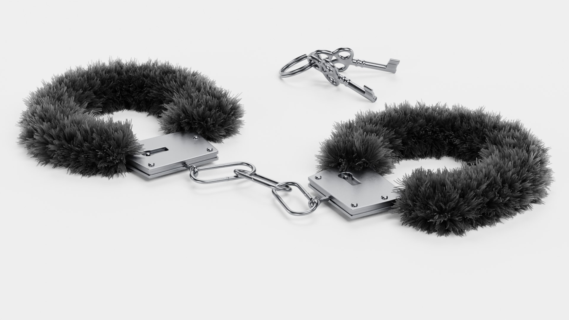 Fluffy Handcuffs With Keys 2 3D Model - TurboSquid 1807884