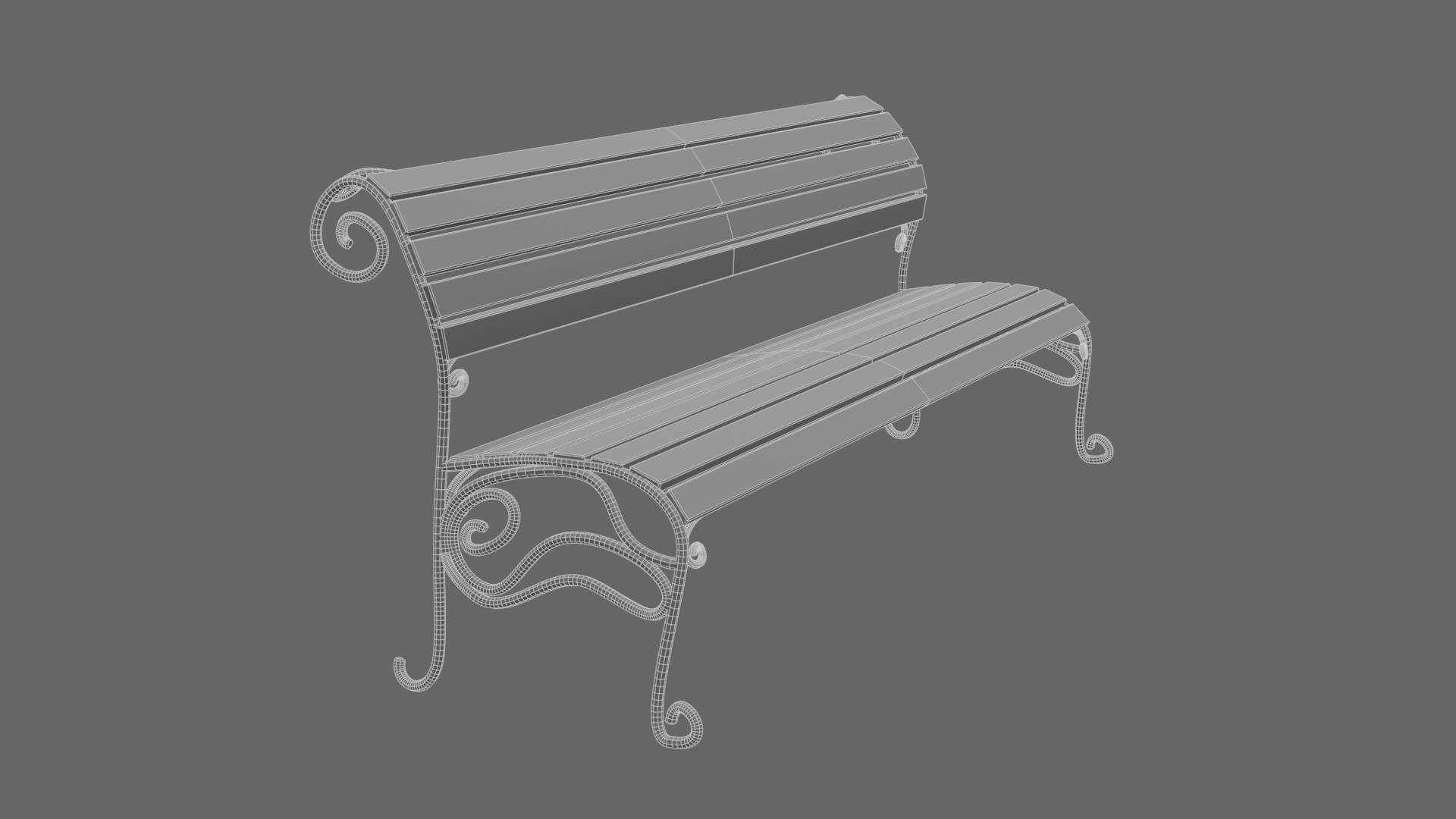 3D Park Bench And Light Collection Model - TurboSquid 2238369