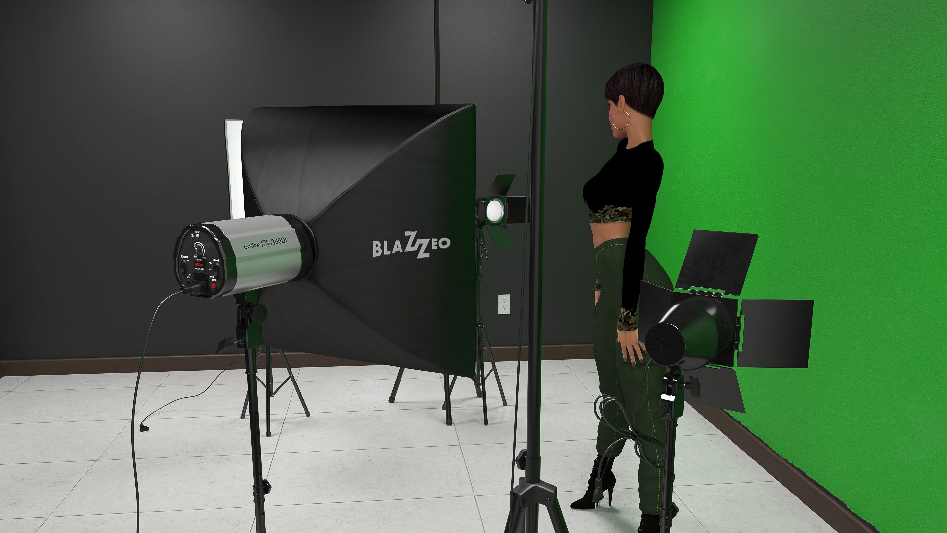 3D Female Character In Photography Studio Model - TurboSquid 2302503