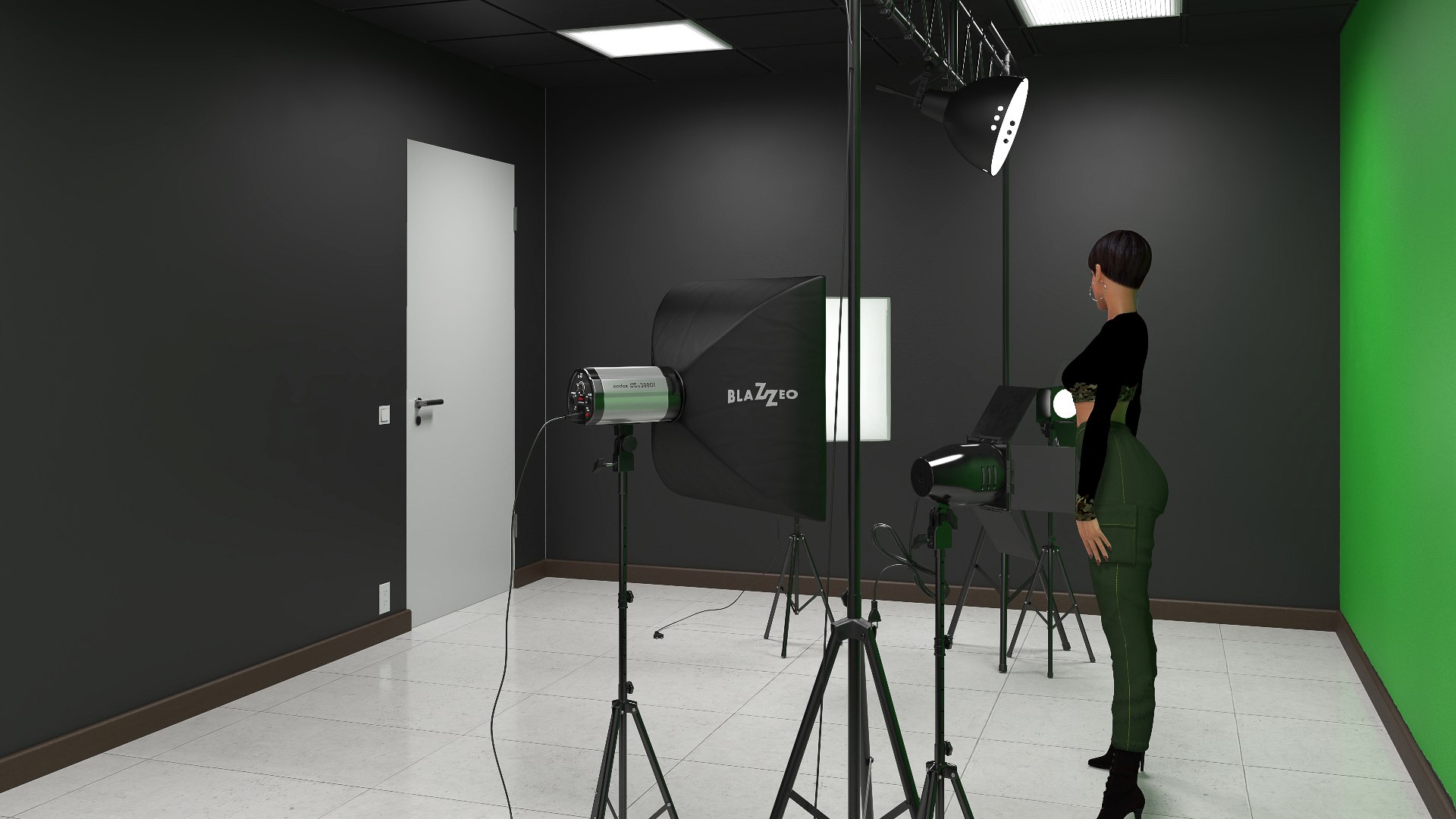 3D Female Character In Photography Studio Model - TurboSquid 2302503