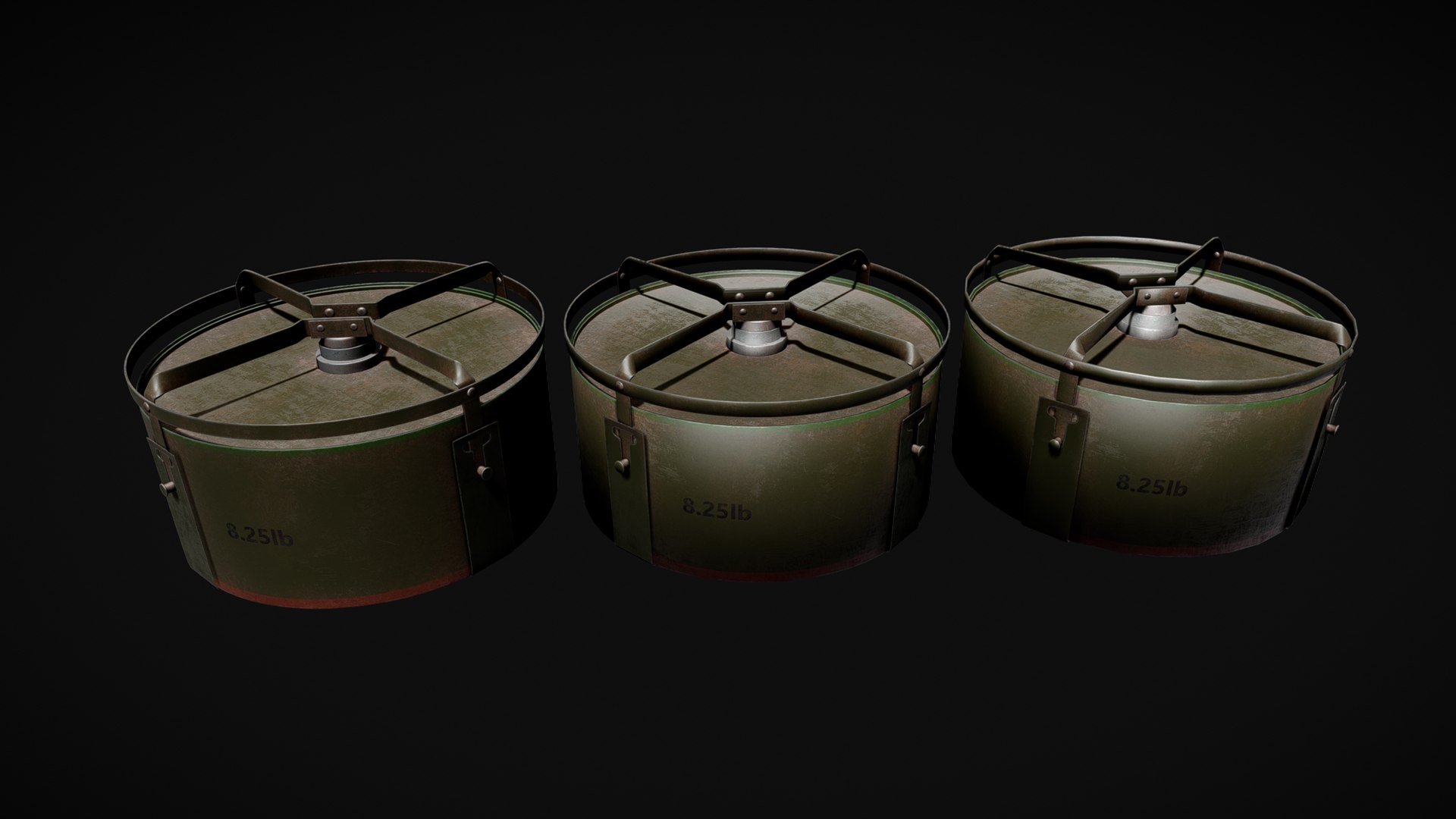 British WW2 Mine Pack 3D - TurboSquid 2352431