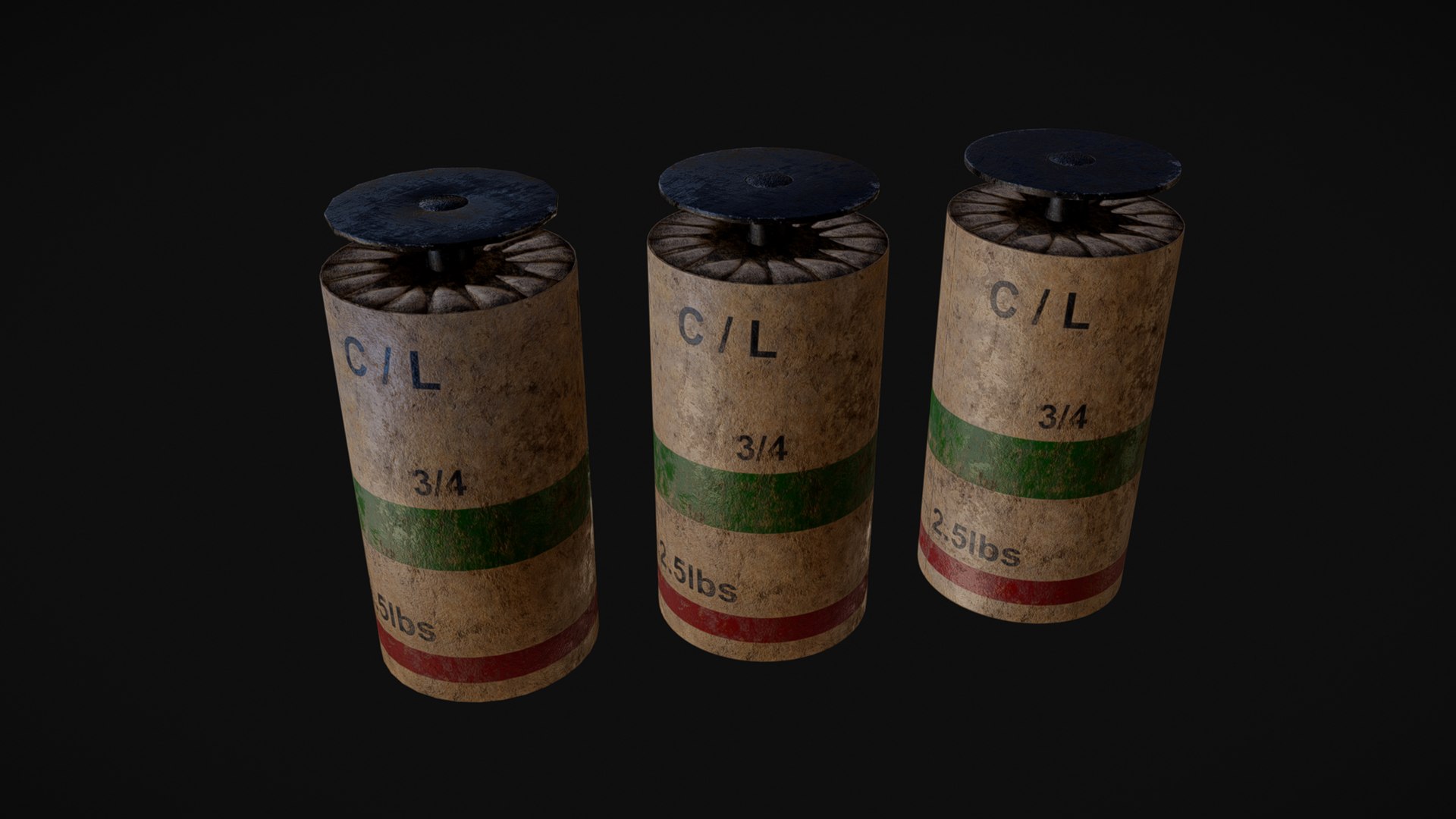 British WW2 Mine Pack 3D - TurboSquid 2352431