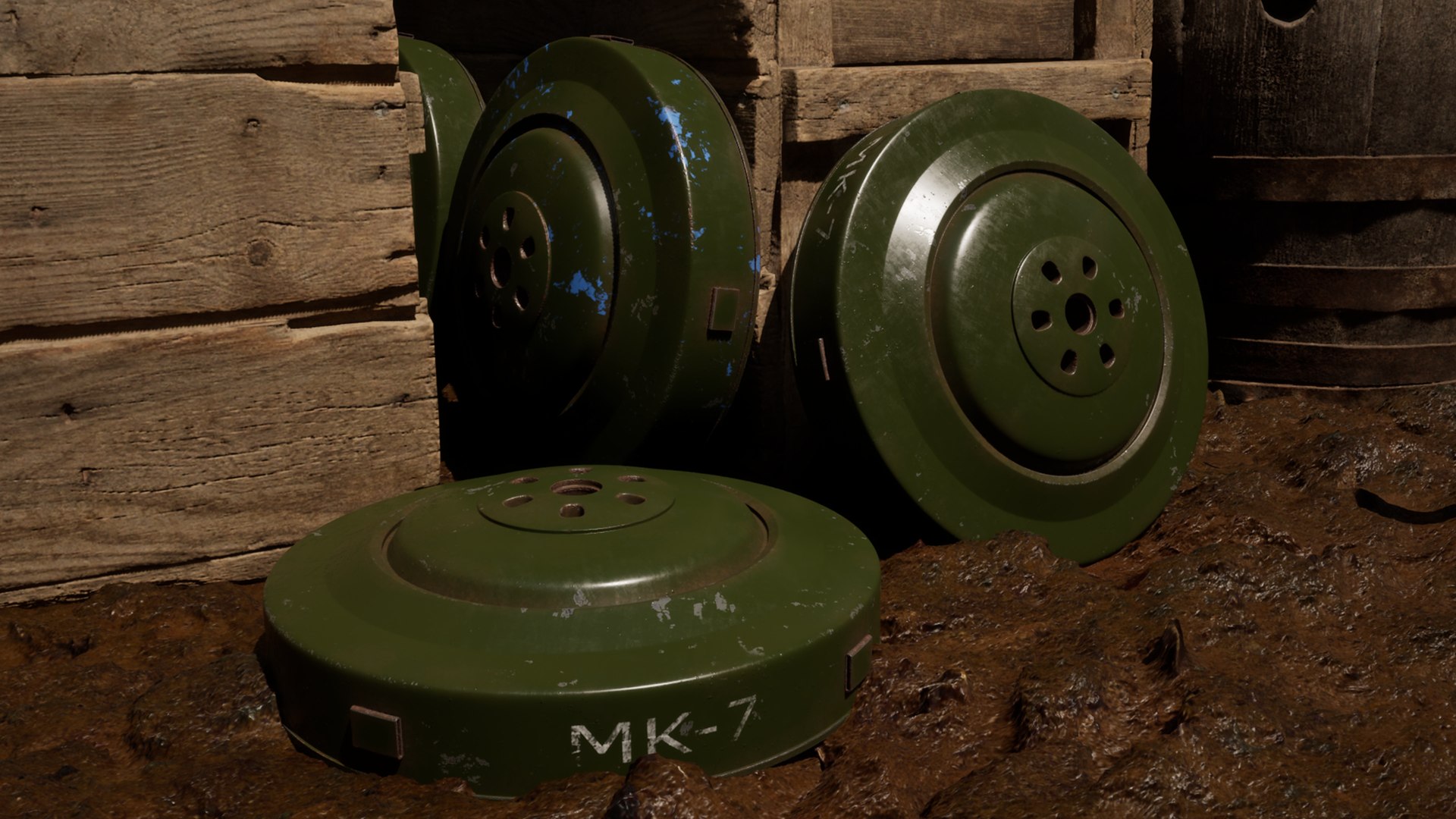 British WW2 Mine Pack 3D - TurboSquid 2352431