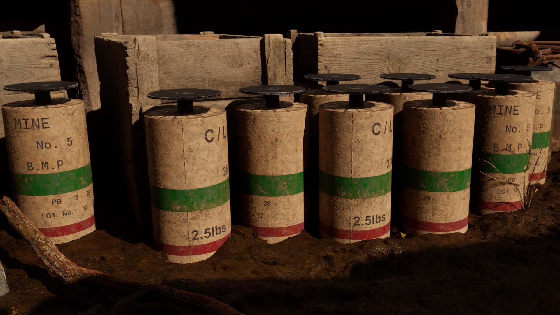 British WW2 Mine Pack 3D - TurboSquid 2352431