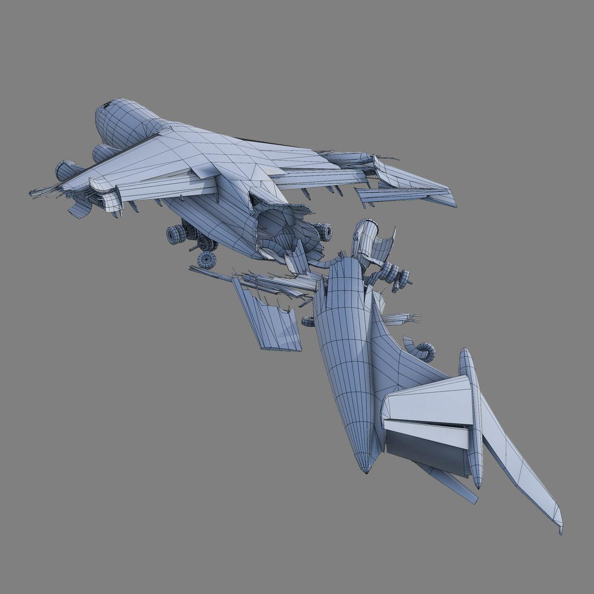 crashed airfreighter 3d 3ds