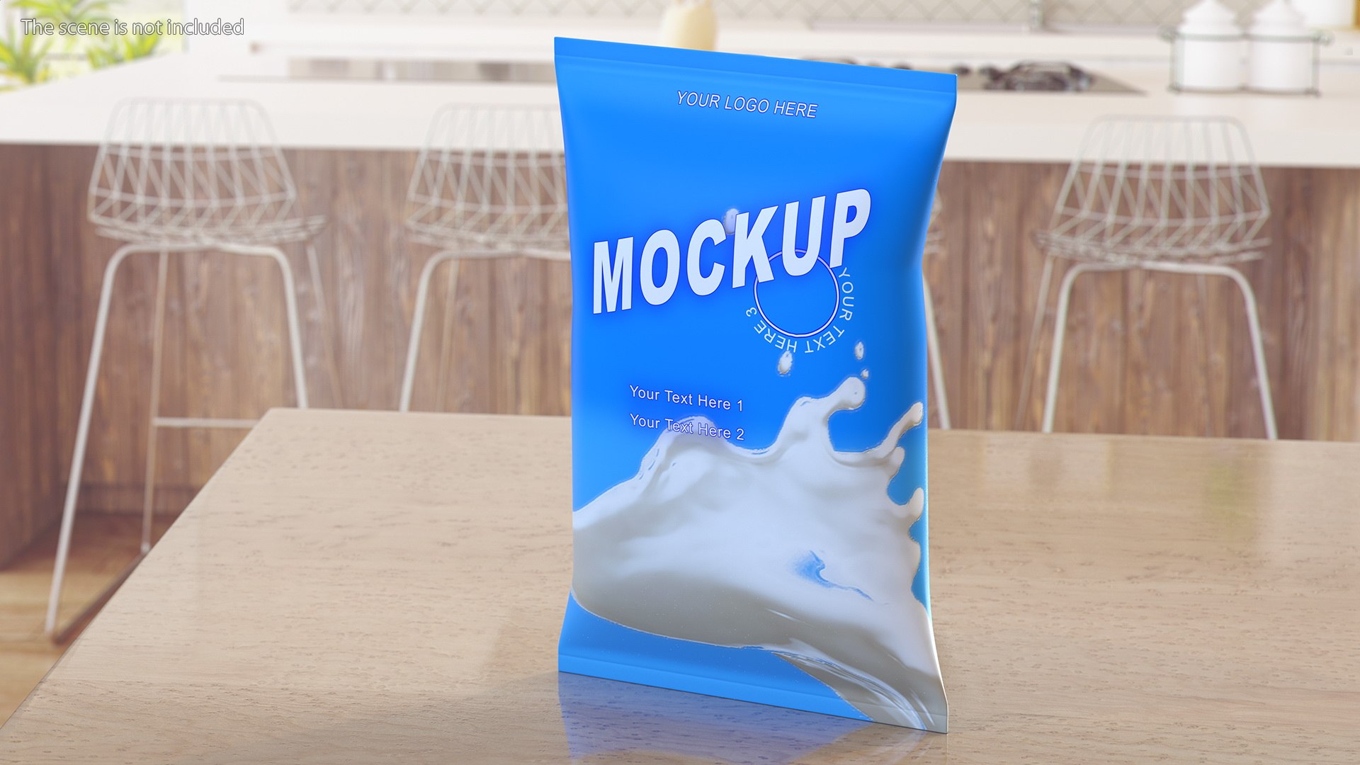 3D Pillow Shape Milk Packaging Mockup Blue Model - TurboSquid 1926592