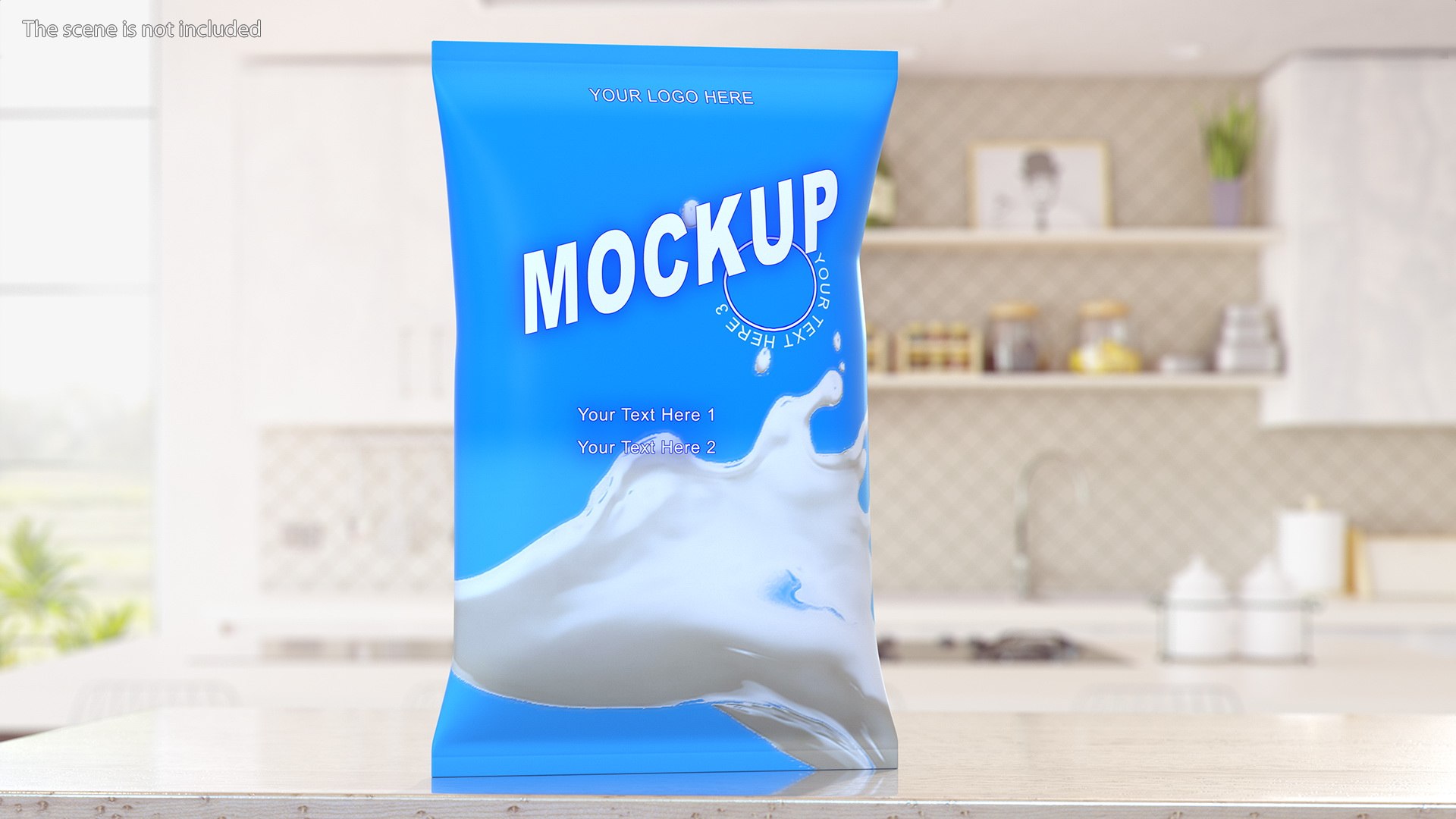 3D Pillow Shape Milk Packaging Mockup Blue Model - TurboSquid 1926592