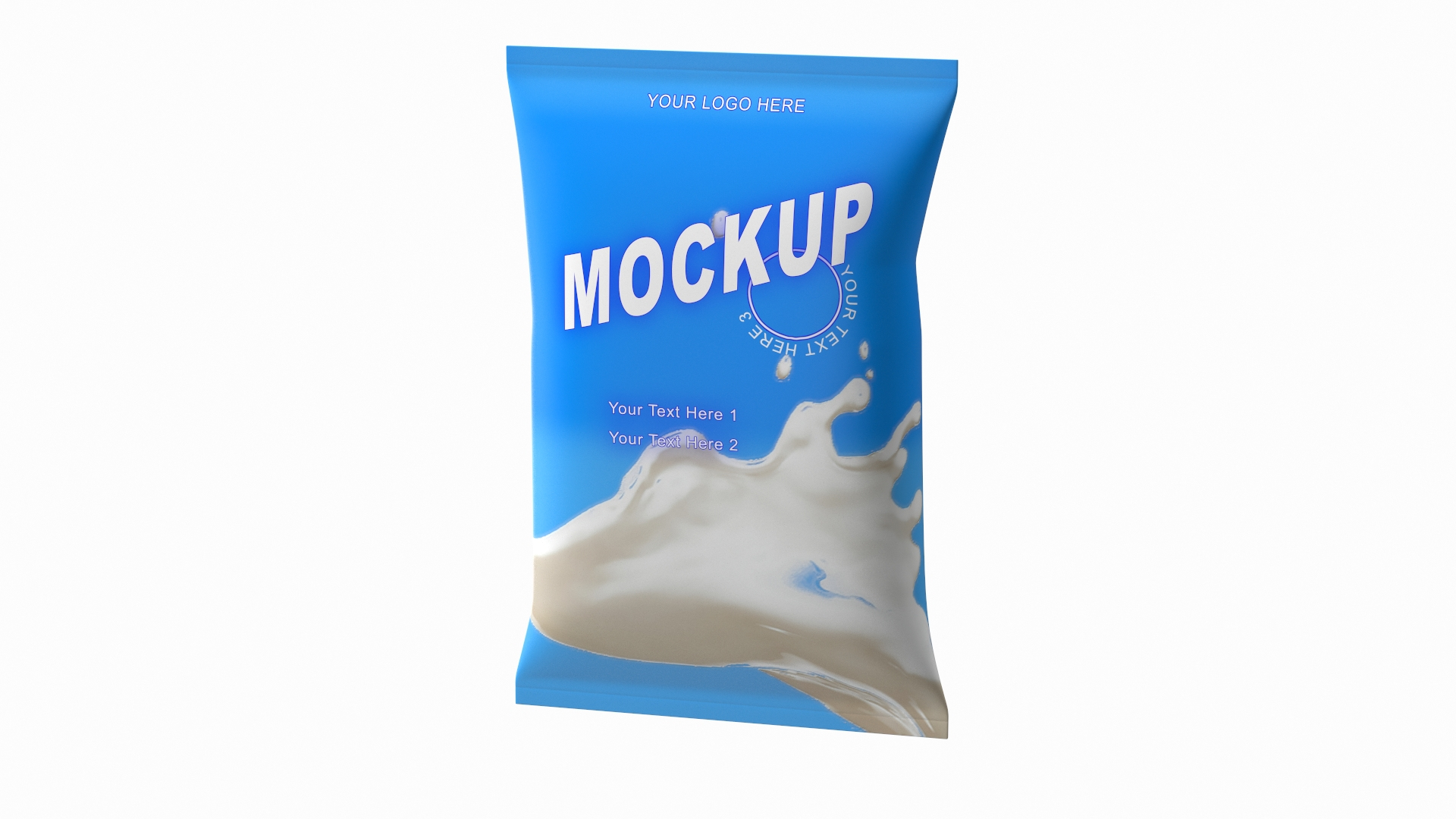 3D Pillow Shape Milk Packaging Mockup Blue Model - TurboSquid 1926592