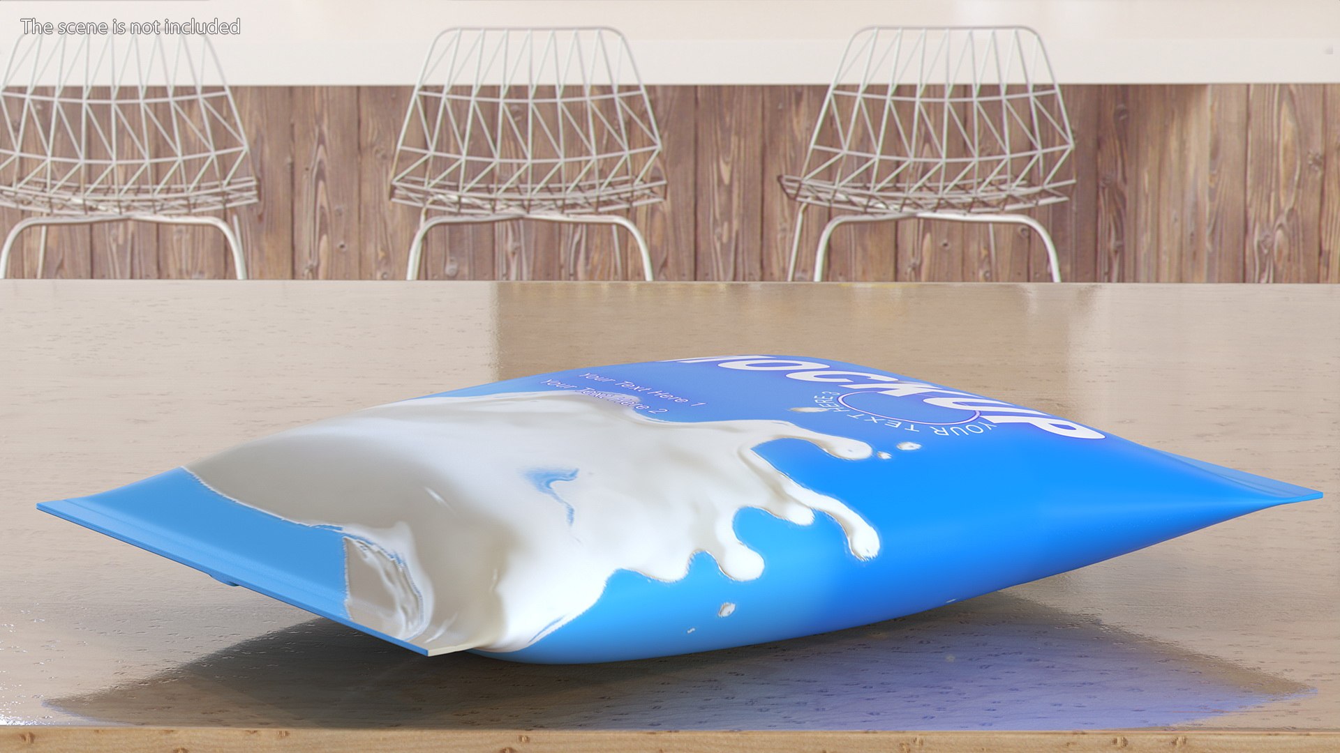 3D Pillow Shape Milk Packaging Mockup Blue Model - TurboSquid 1926592