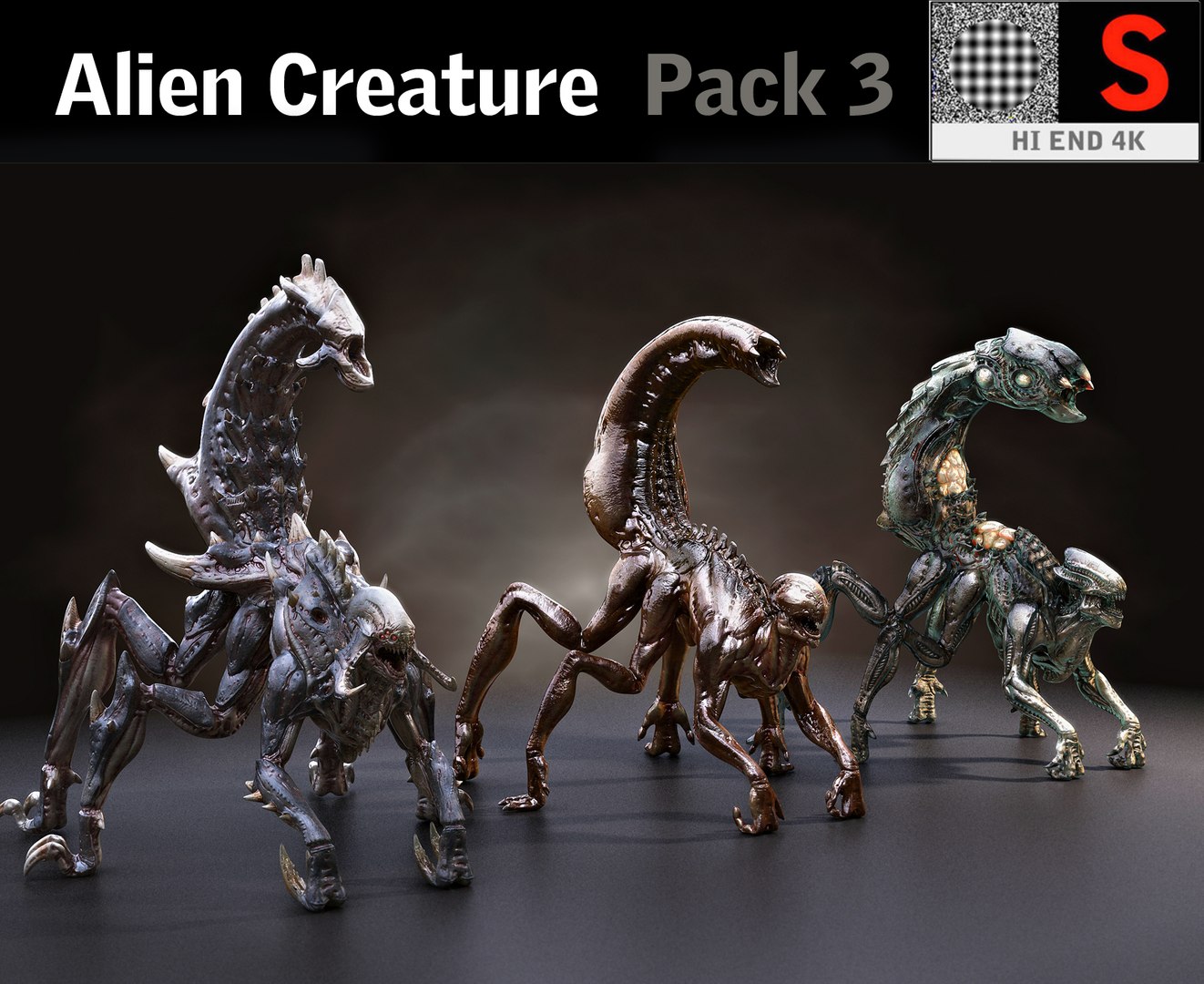 Creature pack hd model - TurboSquid 1204240