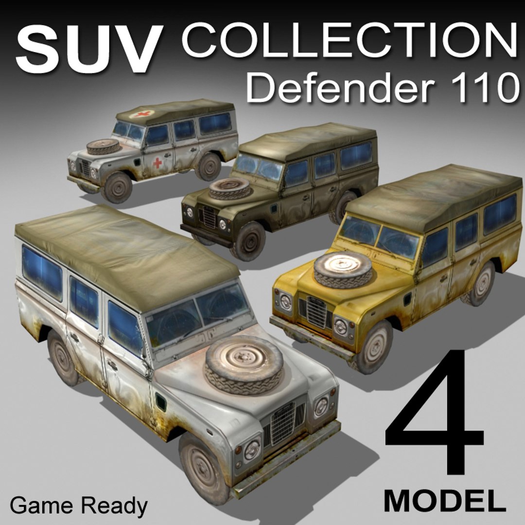 3ds max land rover defender suv