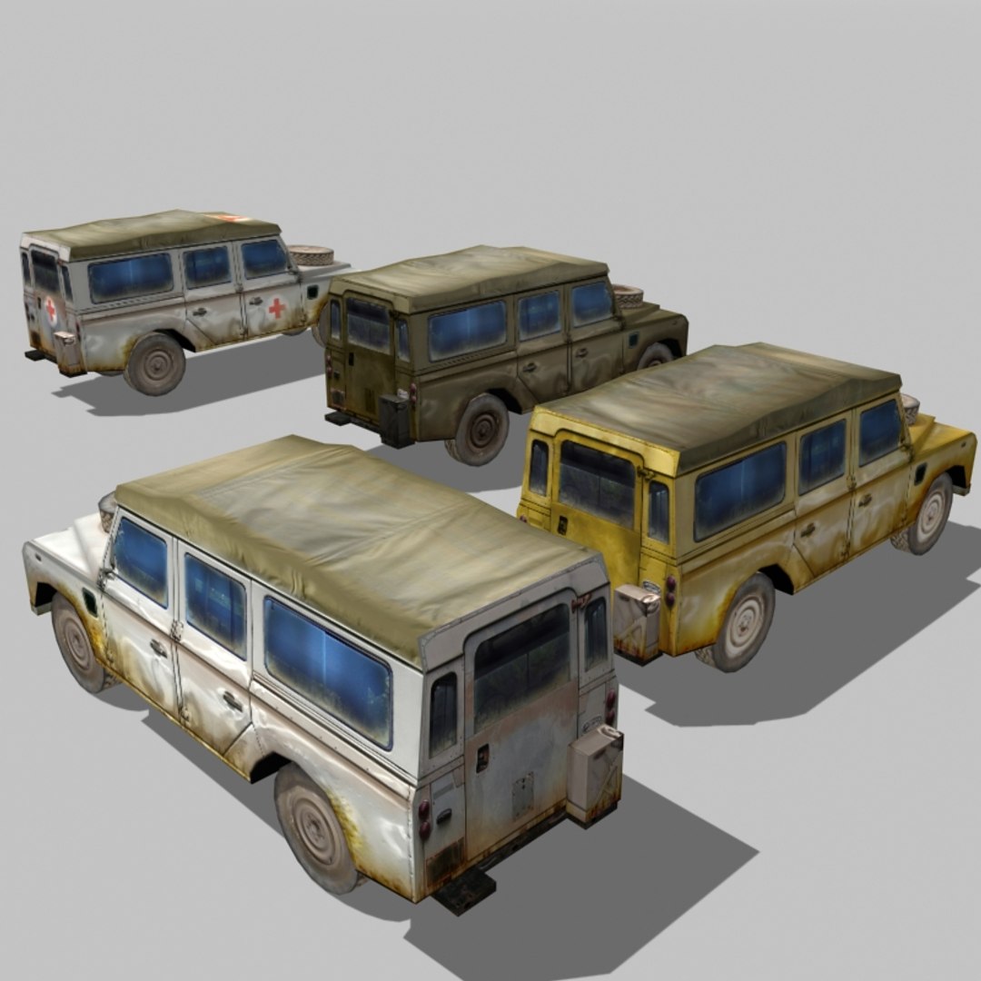 3ds max land rover defender suv
