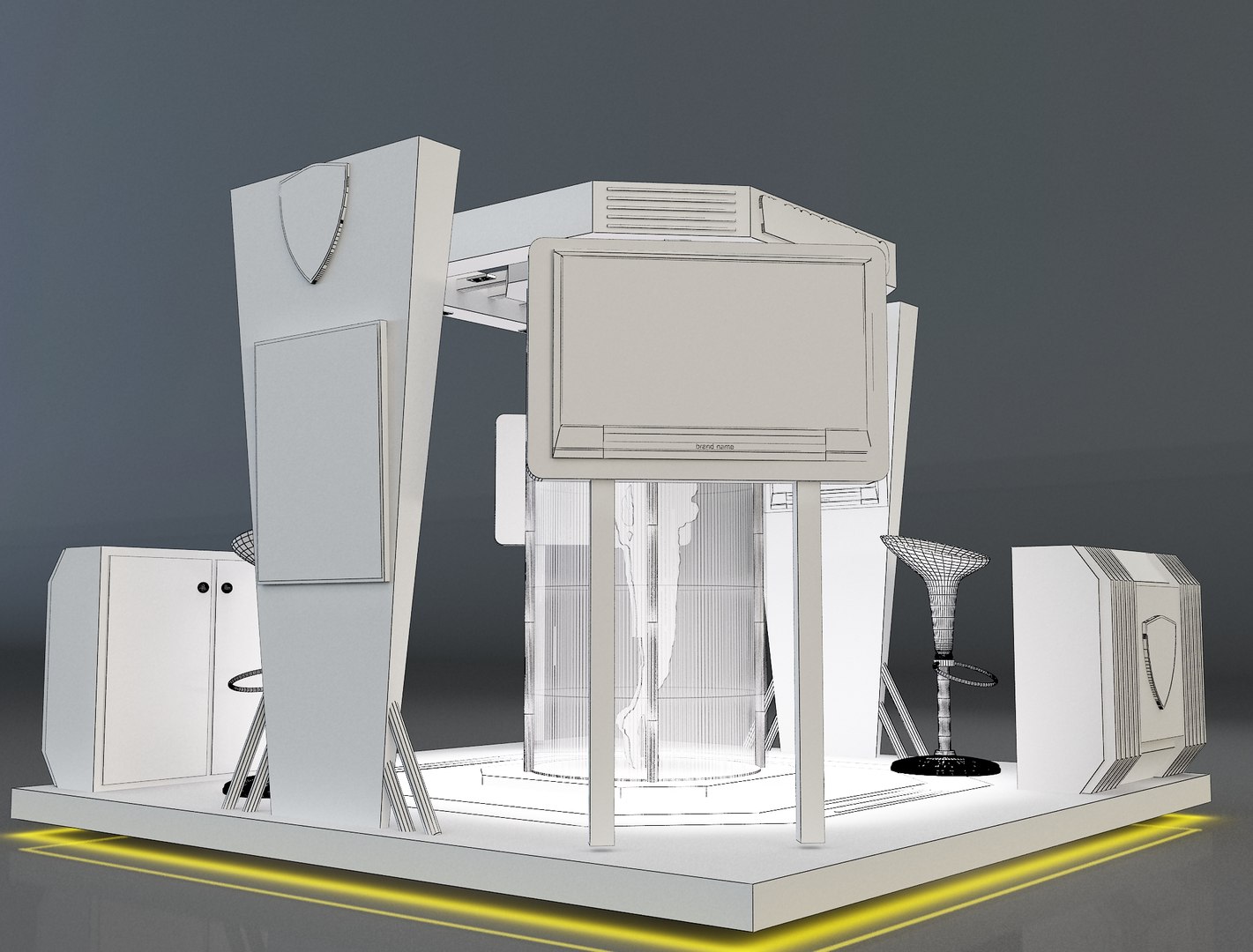 3D Booth Exhibition Stand A665g - TurboSquid 2269150