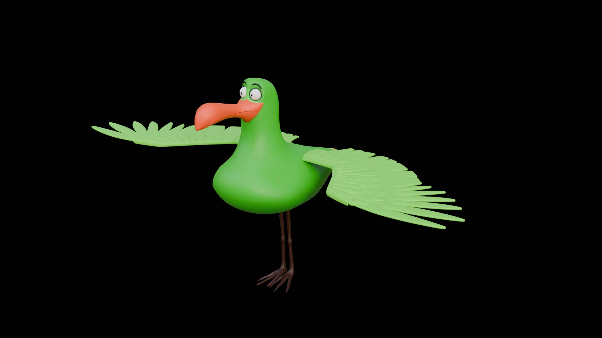 Stylized Bird Cartoon Rigged 3D - TurboSquid 2248356