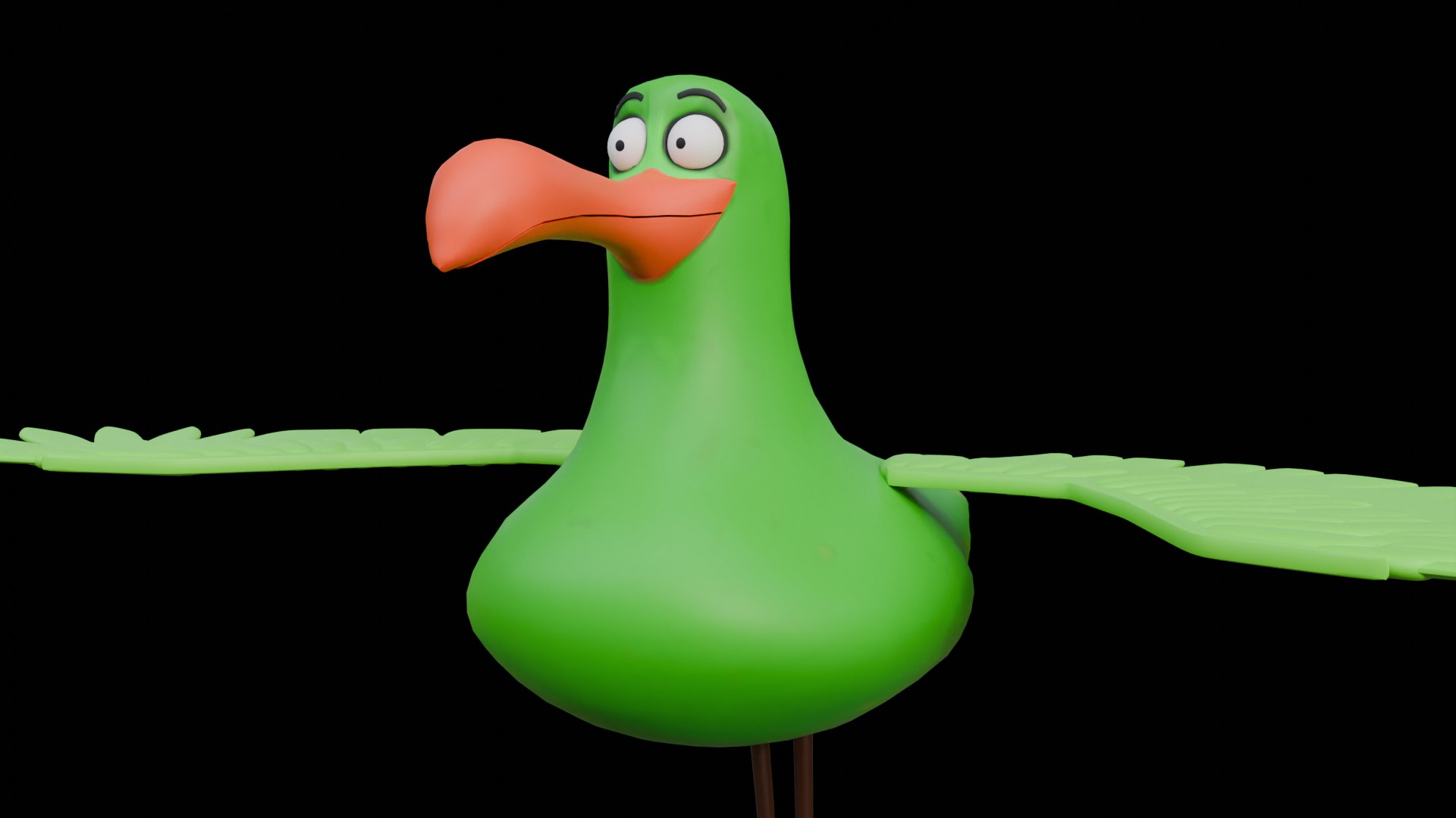 Stylized Bird Cartoon Rigged 3D - TurboSquid 2248356