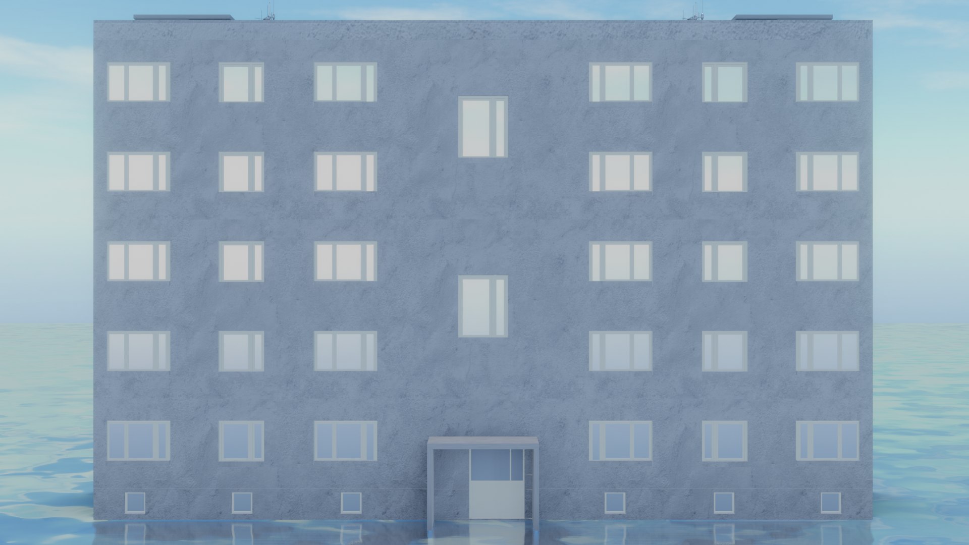 Block Flats 3D Model - TurboSquid 1542006