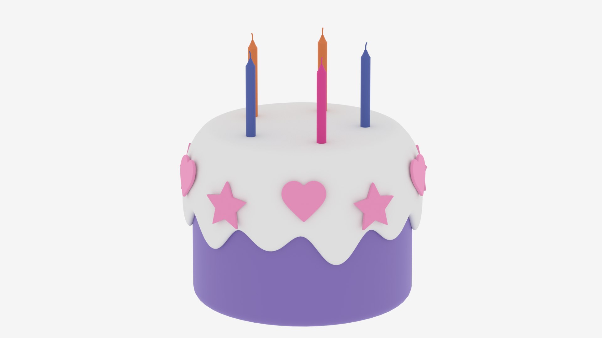 Cartoon Birthday Cake 3D - TurboSquid 2147818