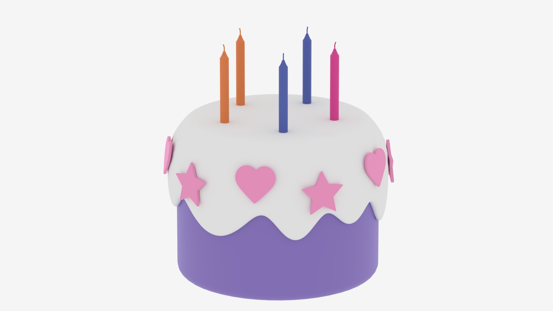 Cartoon Birthday Cake 3D - TurboSquid 2147818