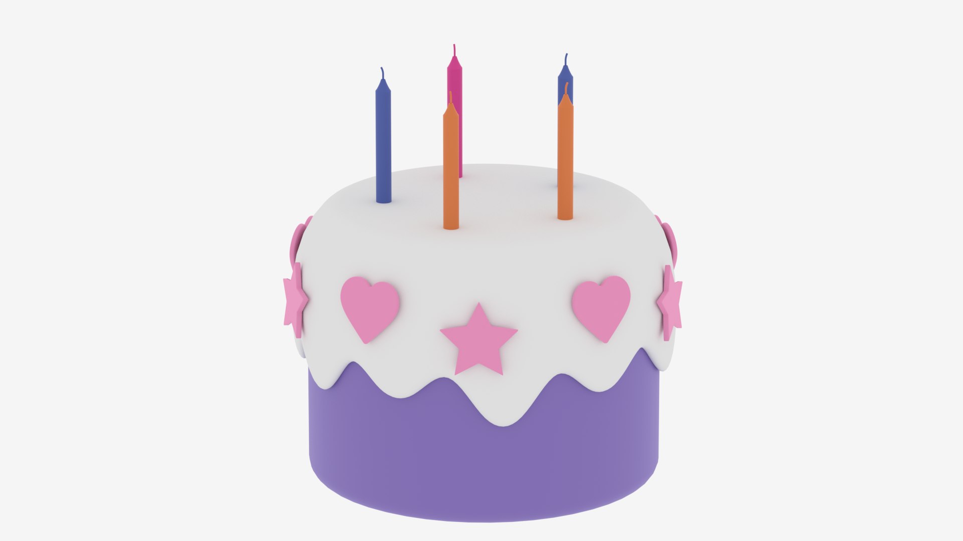 Cartoon Birthday Cake 3D - TurboSquid 2147818