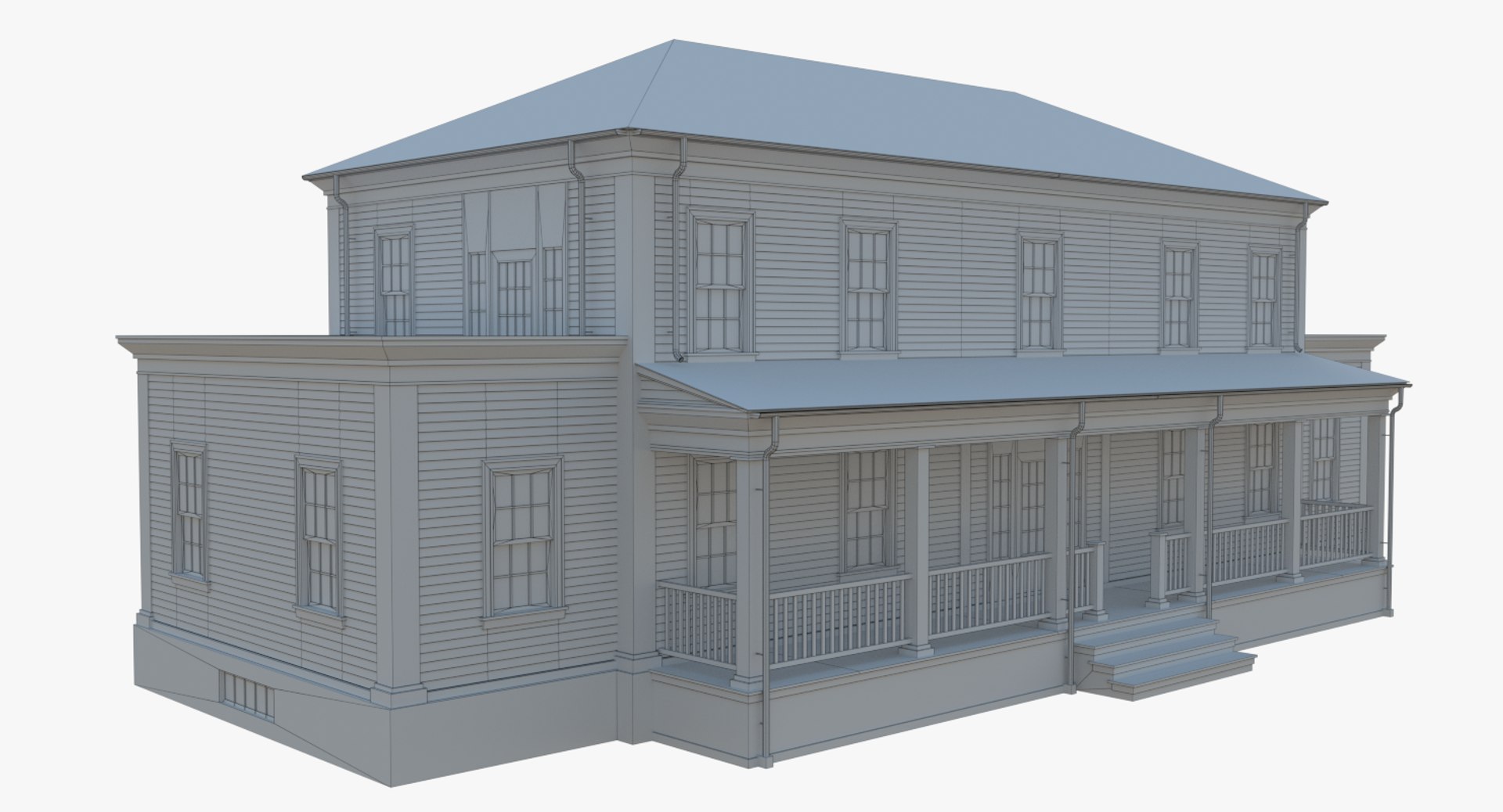Colonial House 3D Model - TurboSquid 1190986