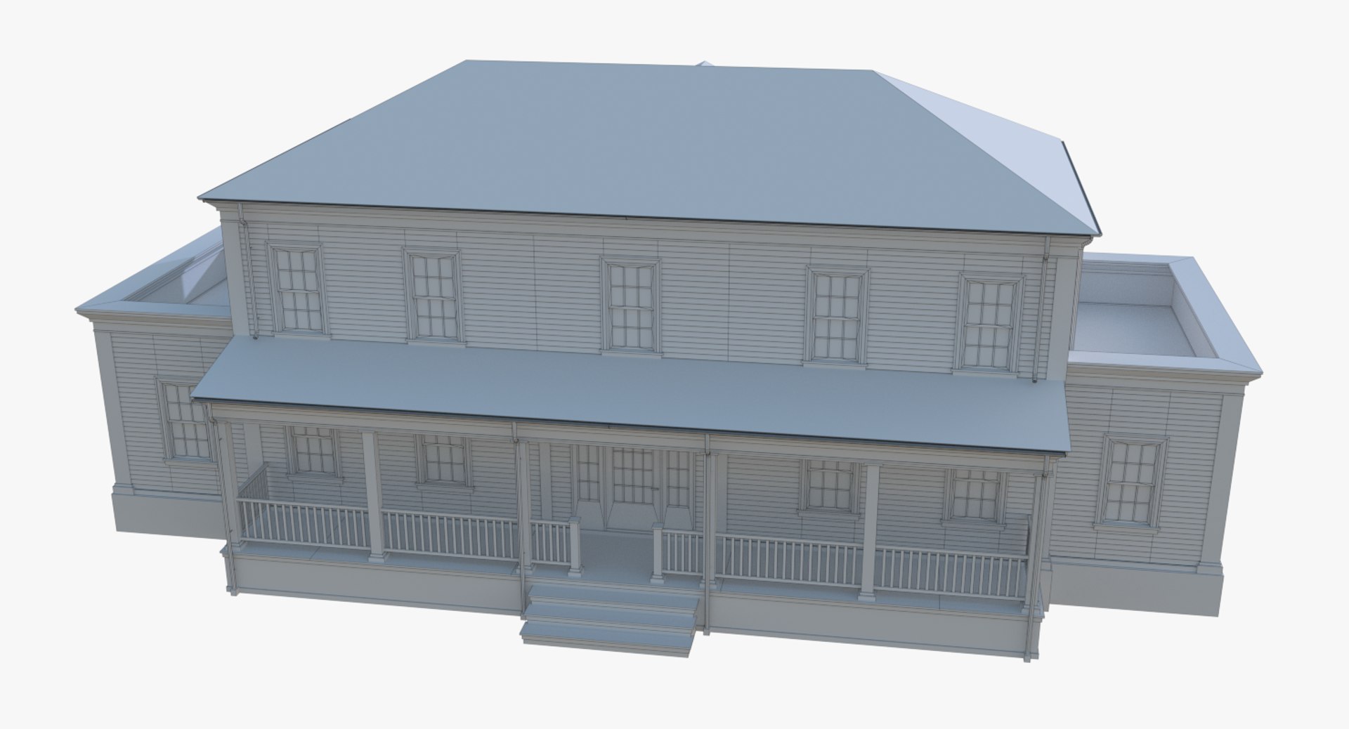 Colonial House 3D Model - TurboSquid 1190986