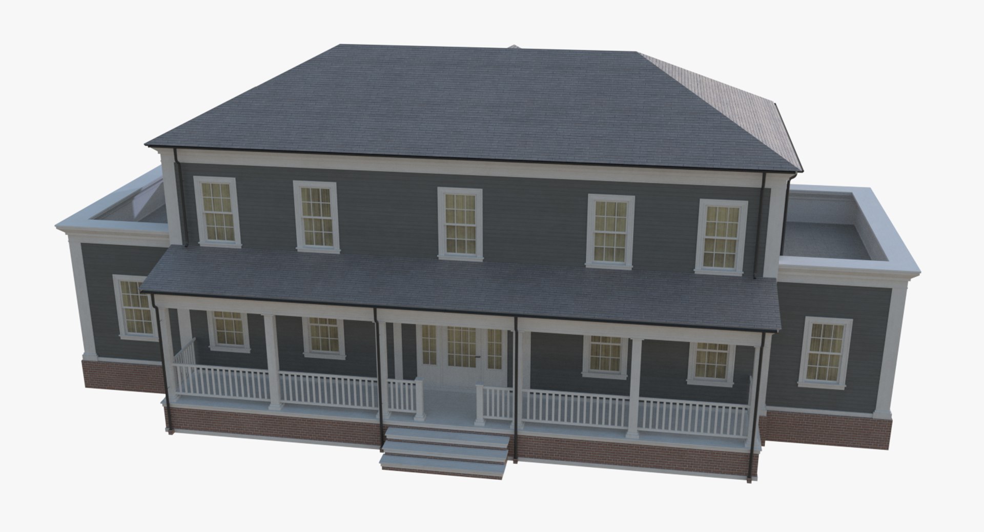Colonial House 3D Model - TurboSquid 1190986