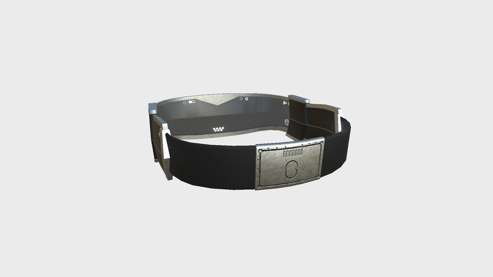 3D SciFi Glasses C03 Black Metal - Character Design Fashion ...