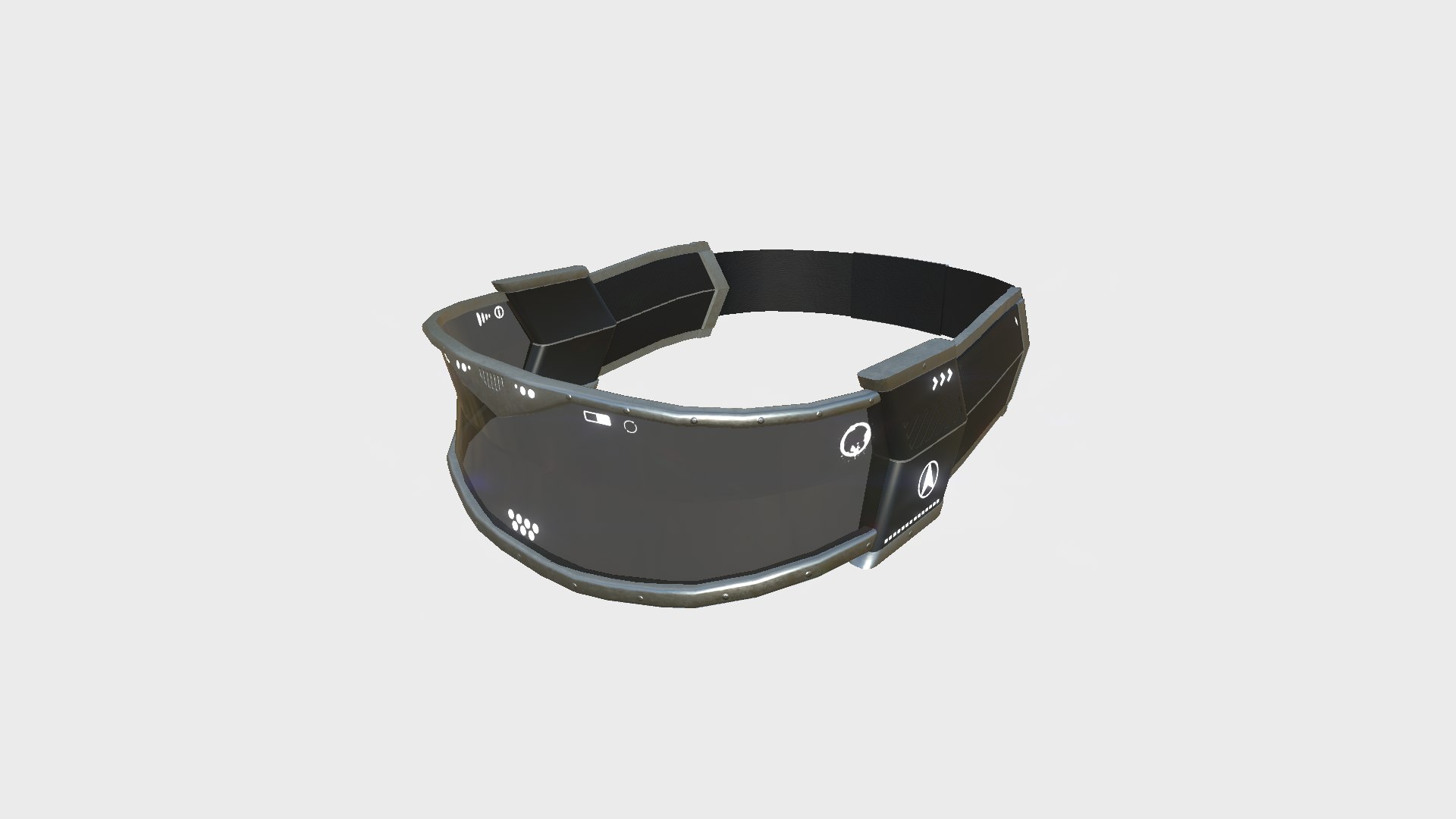 3D SciFi Glasses C03 Black Metal - Character Design Fashion ...
