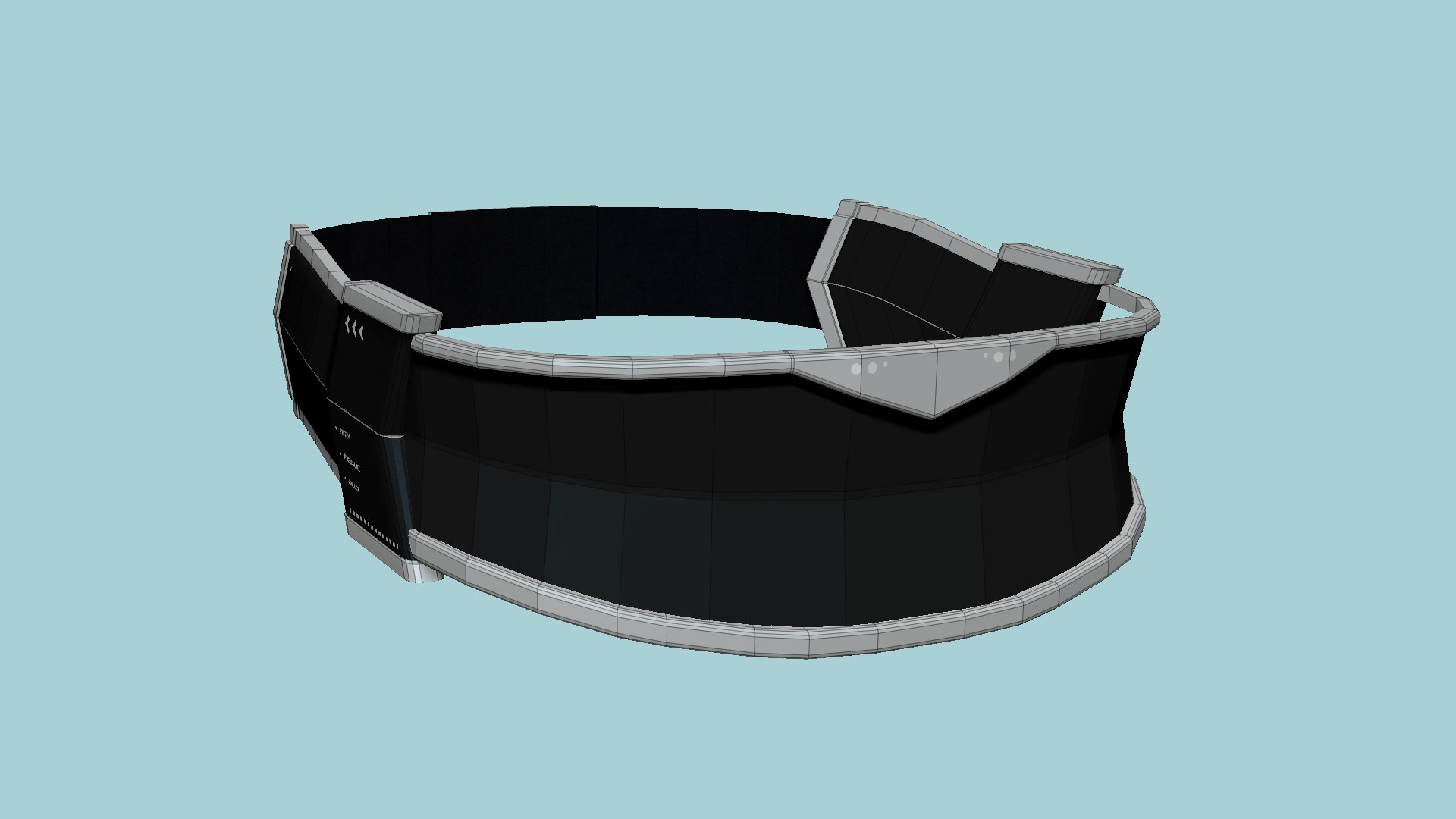 3D SciFi Glasses C03 Black Metal - Character Design Fashion ...