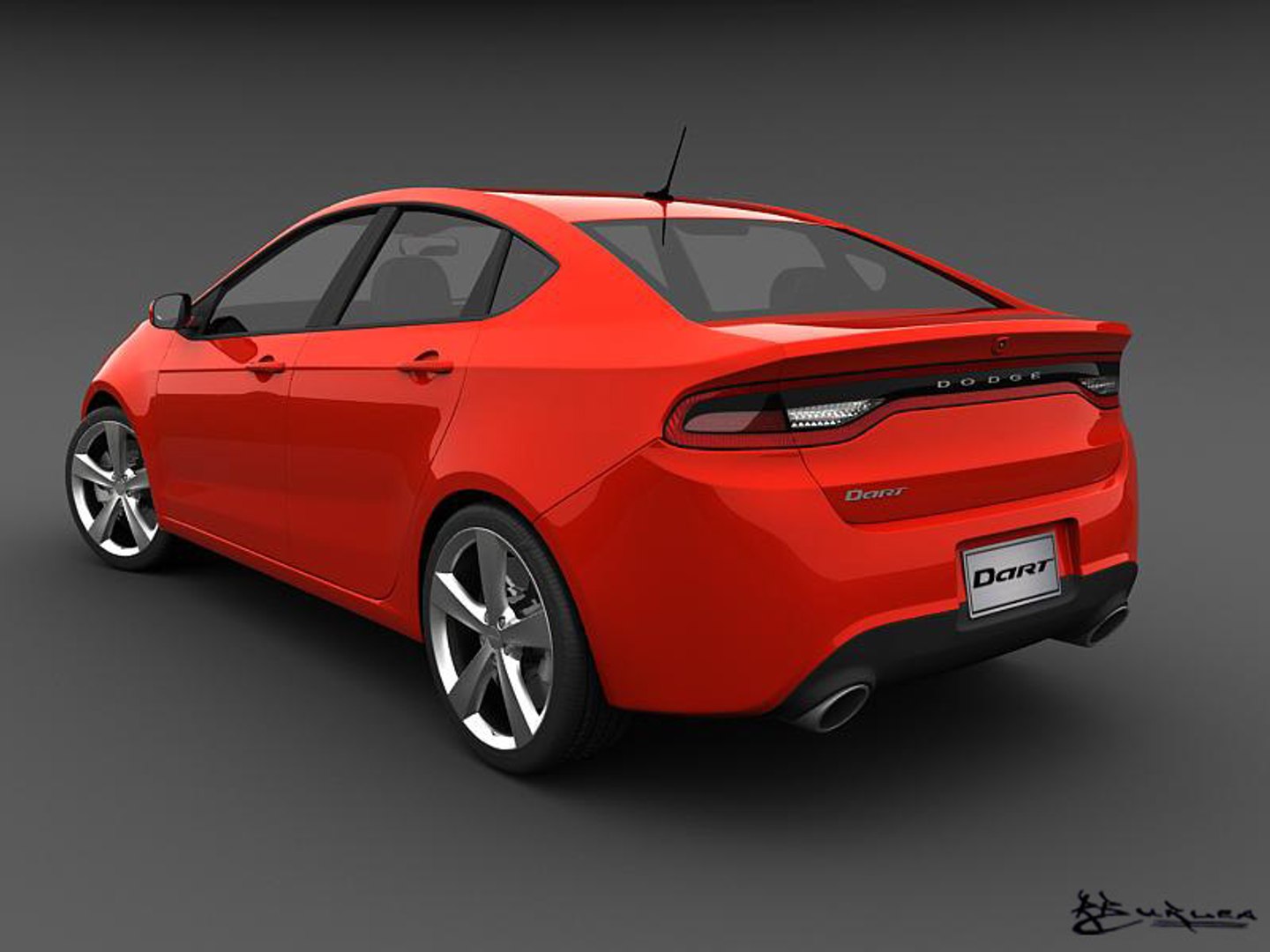 Dodge Dart 2013 3d Model
