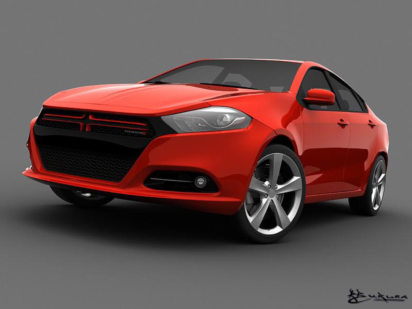 Dodge Dart 2013 3d Model