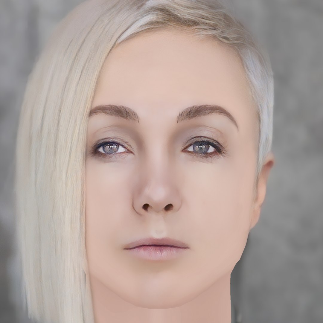 3D Darya Moroz Head - No Hair - Low Poly Head For Game - TurboSquid 2384260