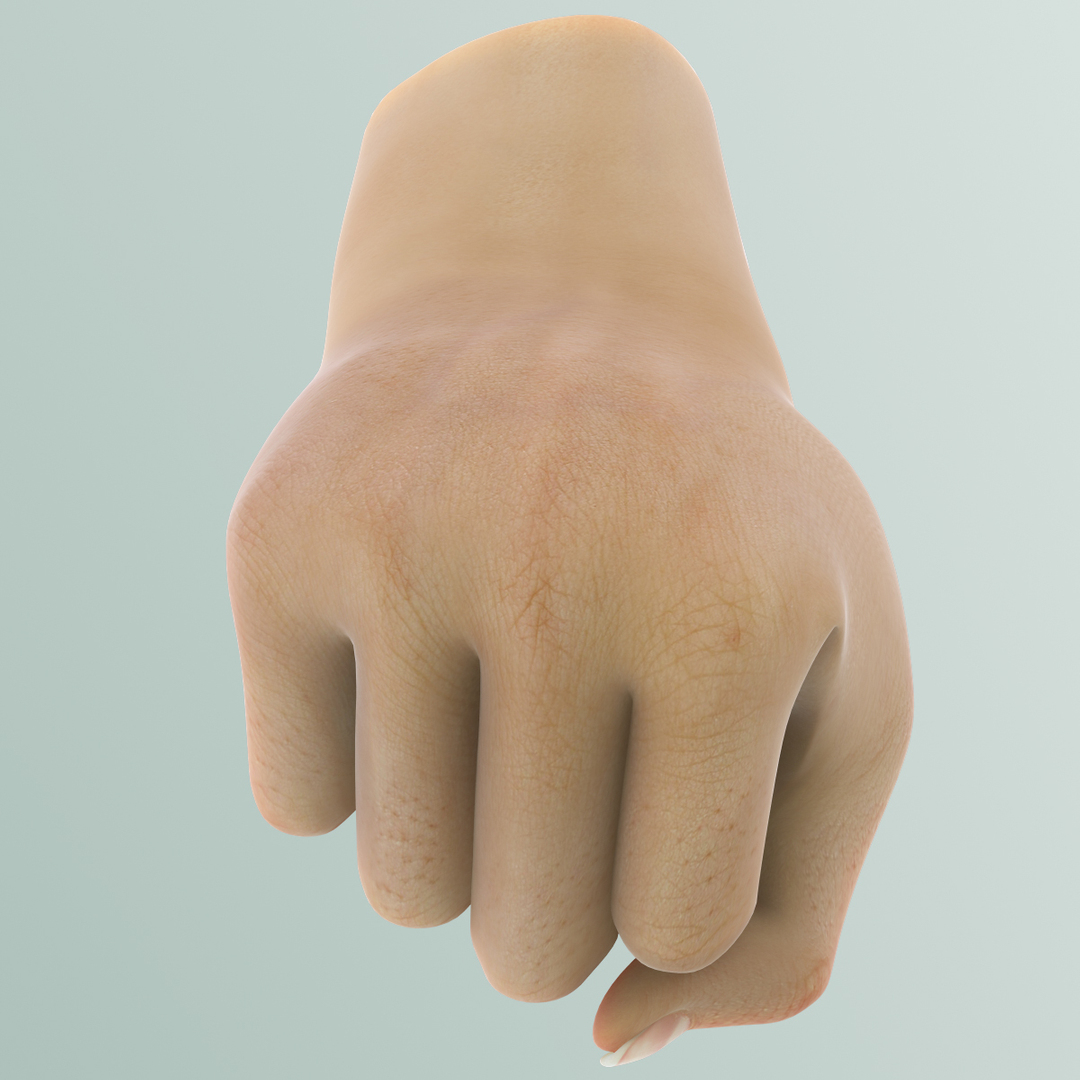 realistic female hand anatomy 3d max