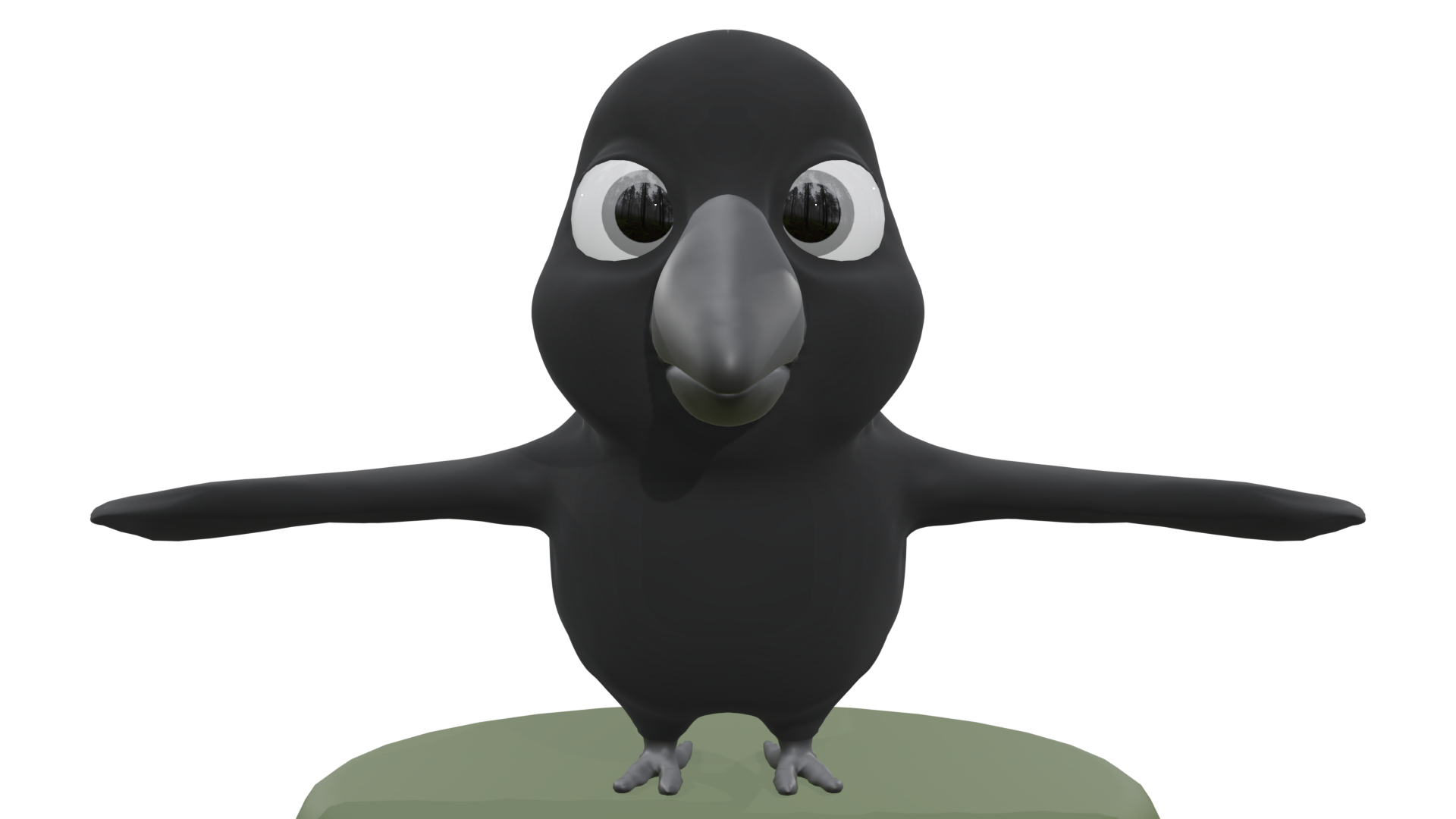 3D Model Crow Stela - No Rig - TurboSquid 2340119