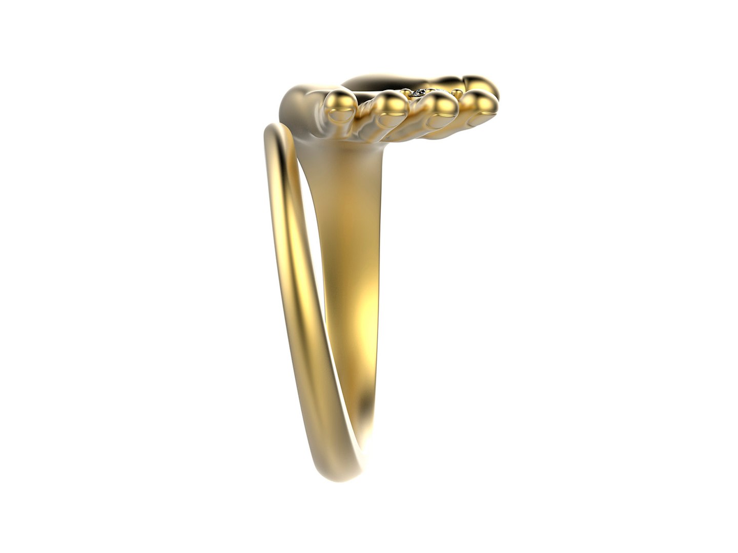 Jewelry Gold Hand Shaped Ring with Diamond 0031 v1 1 Stl 3dm Fbx 3D ...
