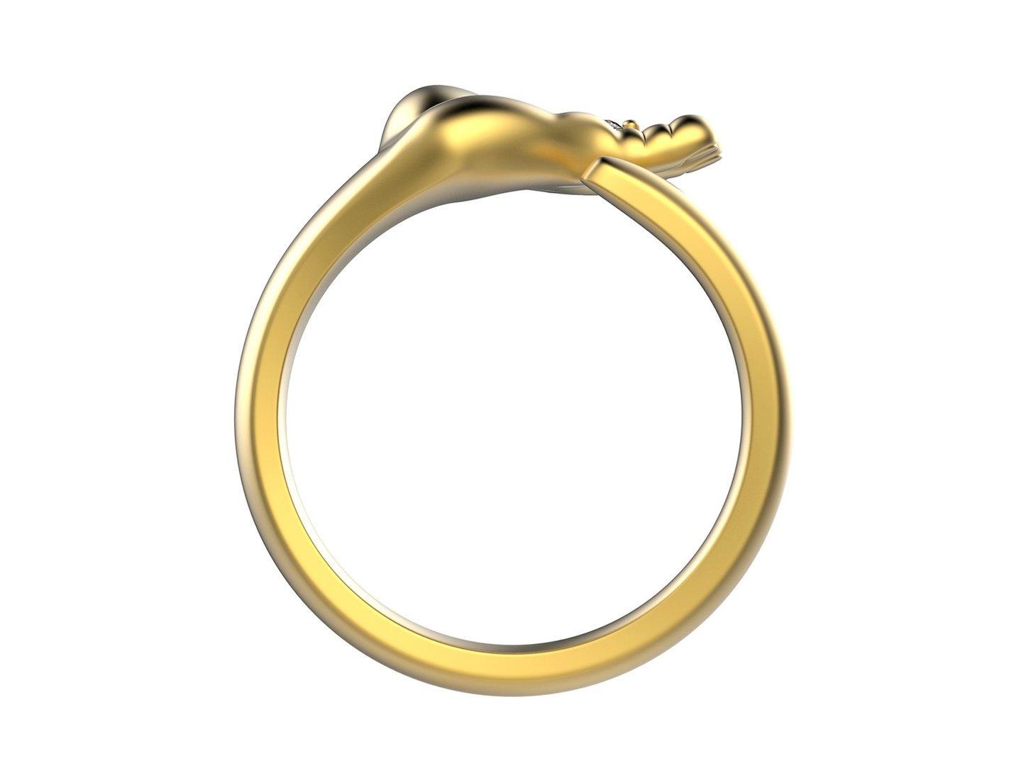 Jewelry Gold Hand Shaped Ring with Diamond 0031 v1 1 Stl 3dm Fbx 3D ...