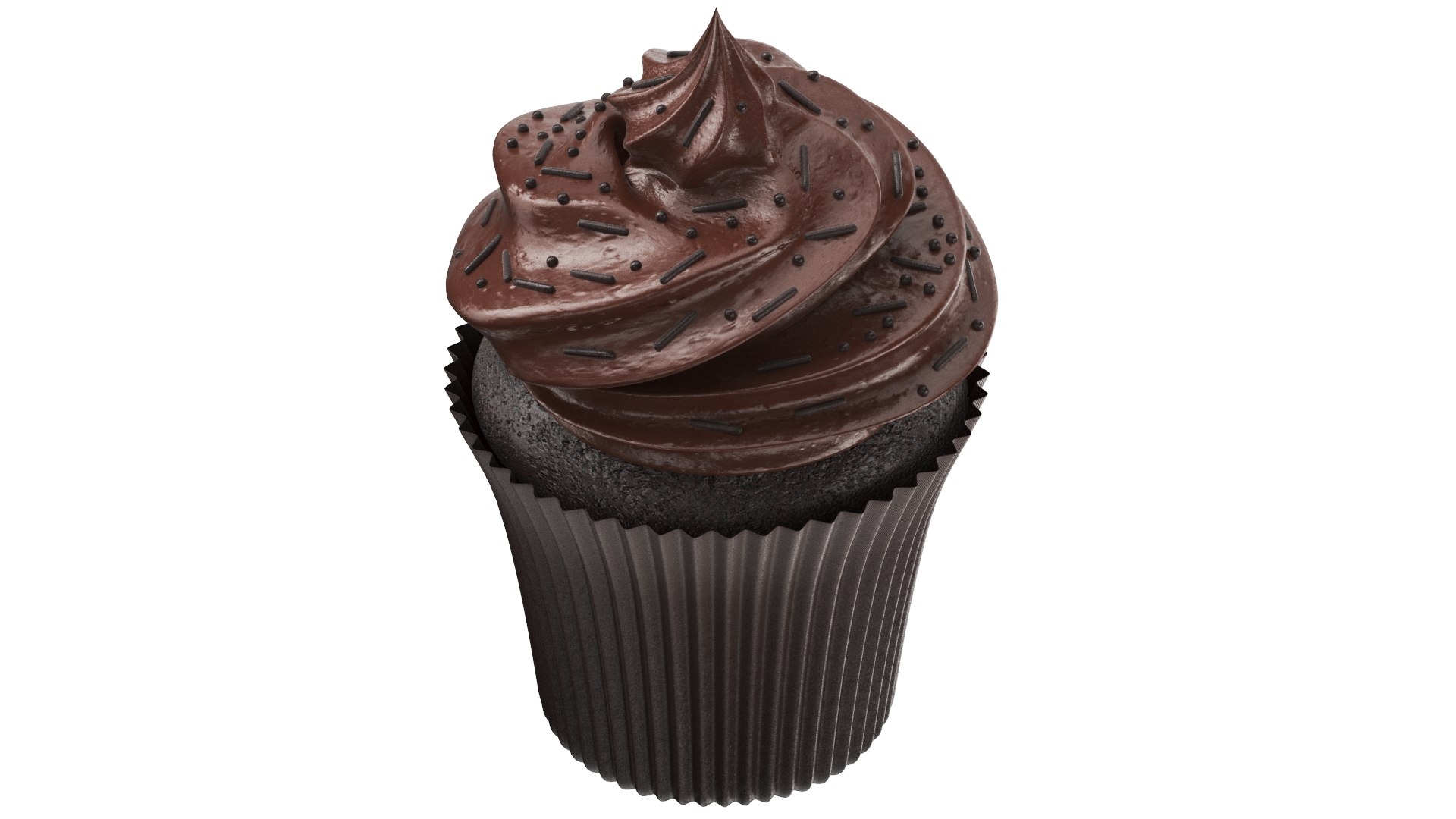 Detailed Cupcake Chocolate Model - TurboSquid 2220994