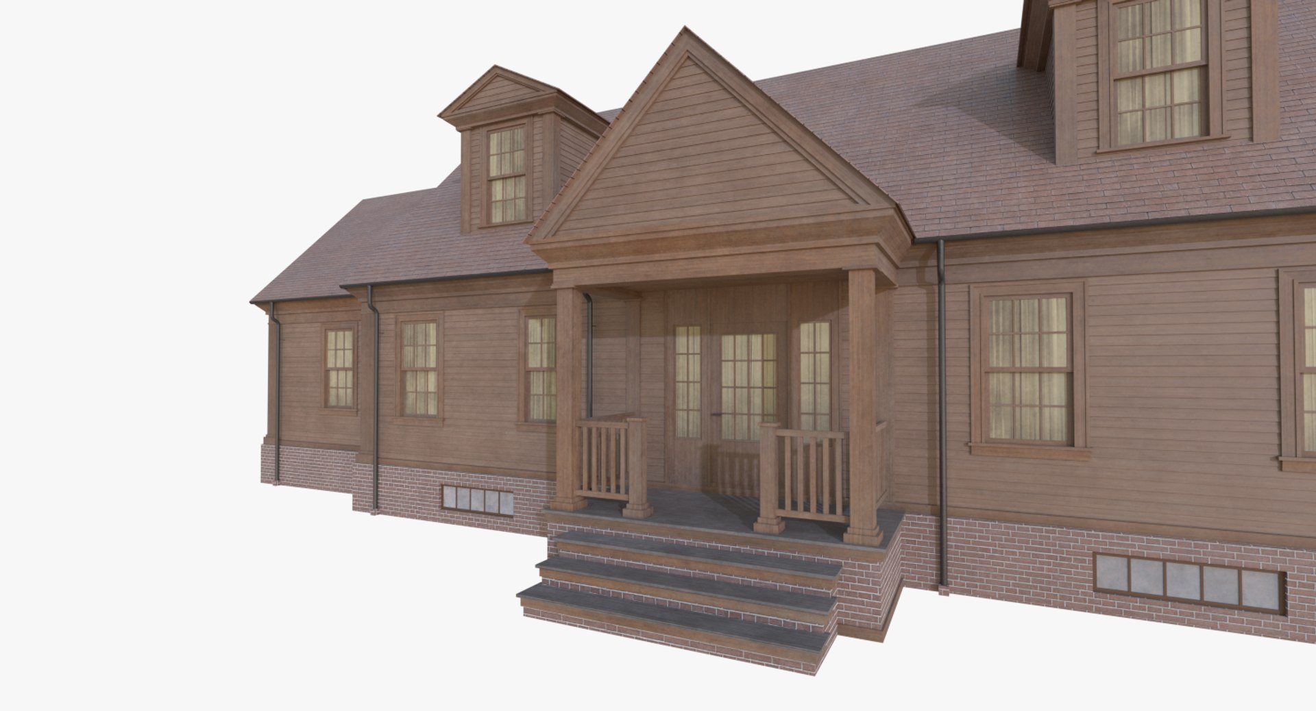 Colonial House 3D - TurboSquid 1191858