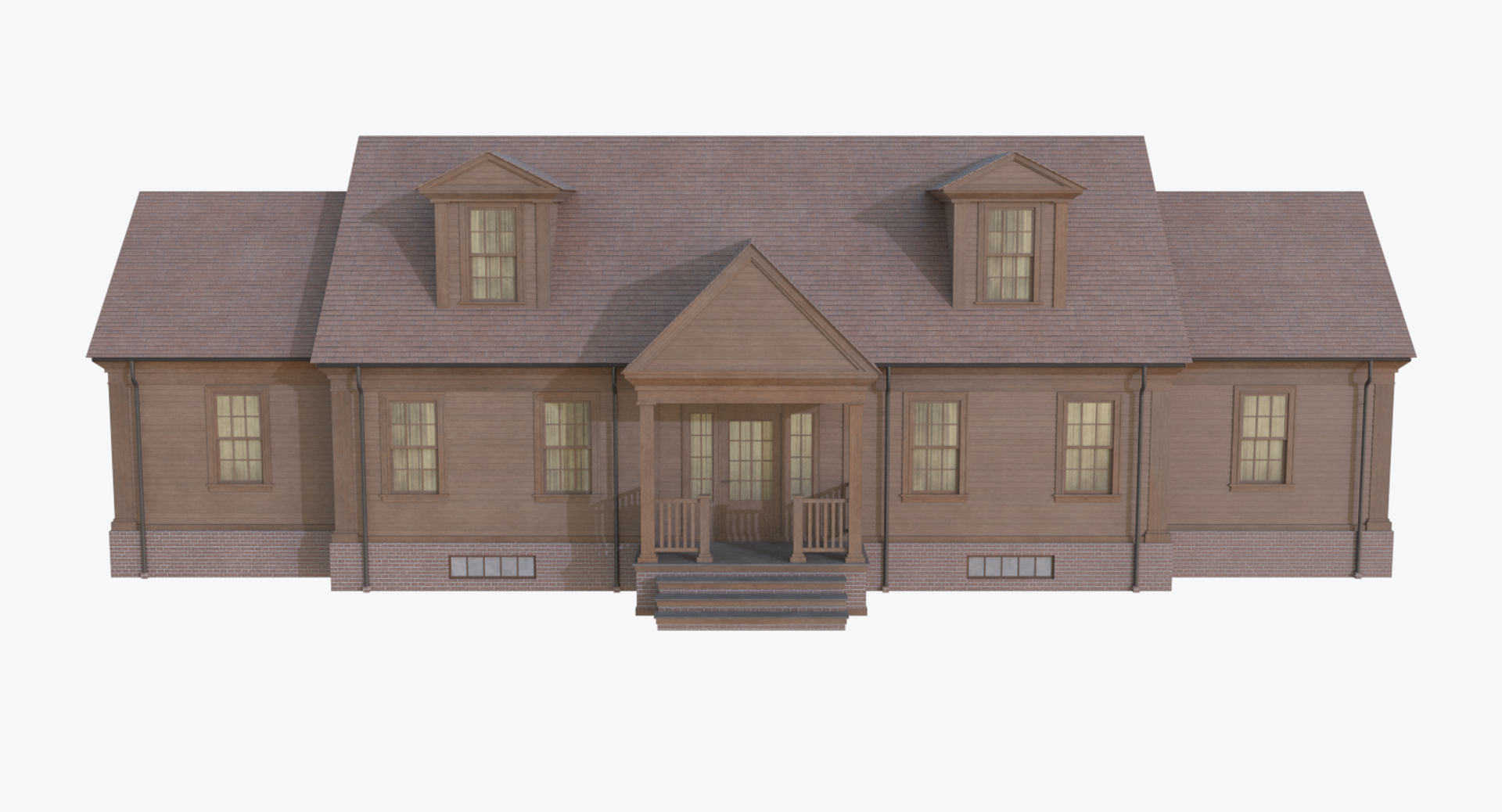 Colonial House 3D - TurboSquid 1191858