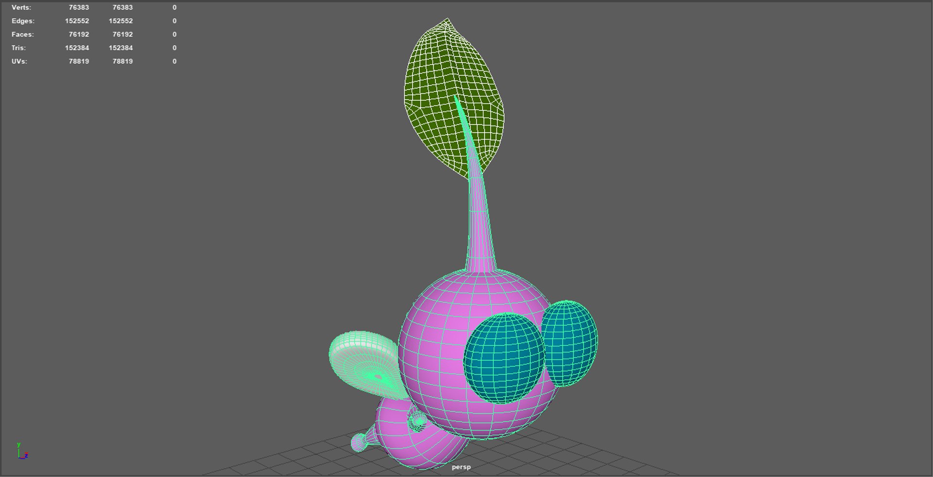 3D Model Pink Leaf Pikmin - TurboSquid 1657336