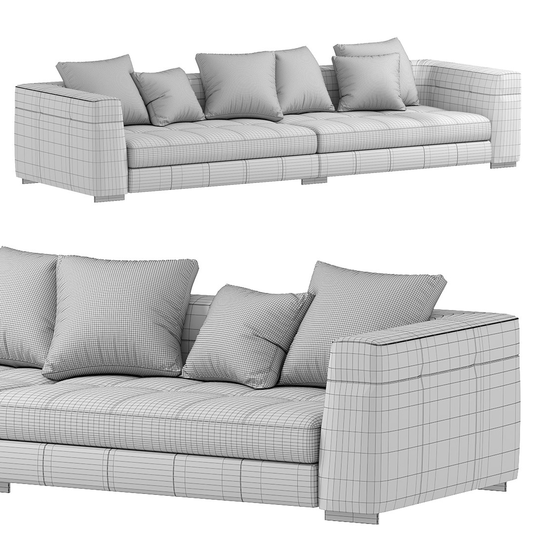 Blazer Sofa By Minotti Model - TurboSquid 1947538