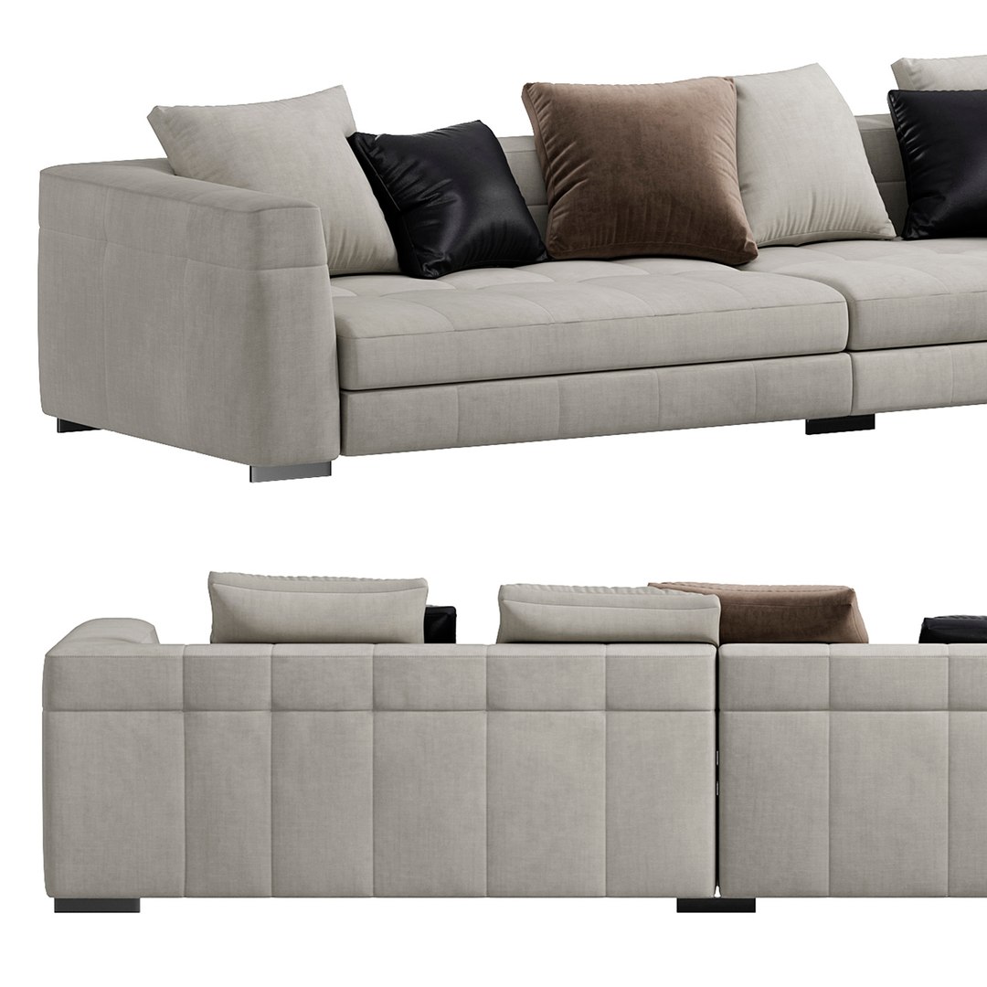 Blazer Sofa By Minotti Model - TurboSquid 1947538