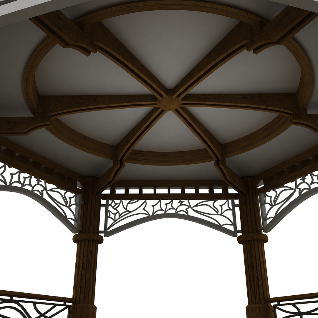 3d model gazebo garden materials