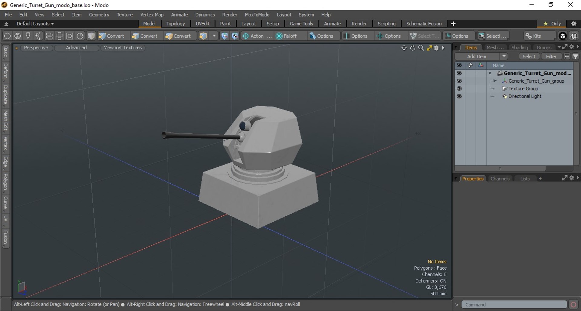 3D Generic Turret Gun - TurboSquid 2315071