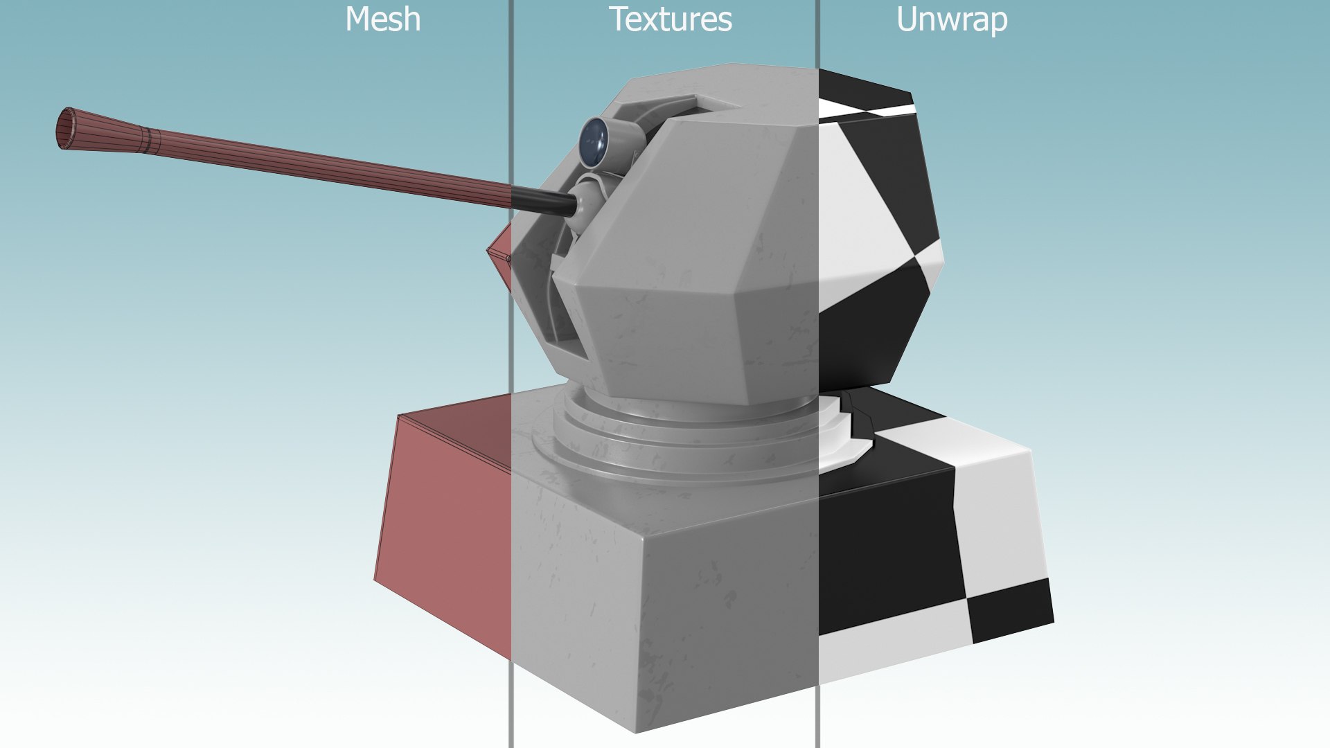 3D Generic Turret Gun - TurboSquid 2315071