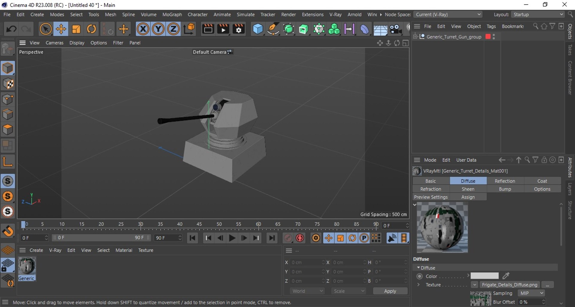 3D Generic Turret Gun - TurboSquid 2315071
