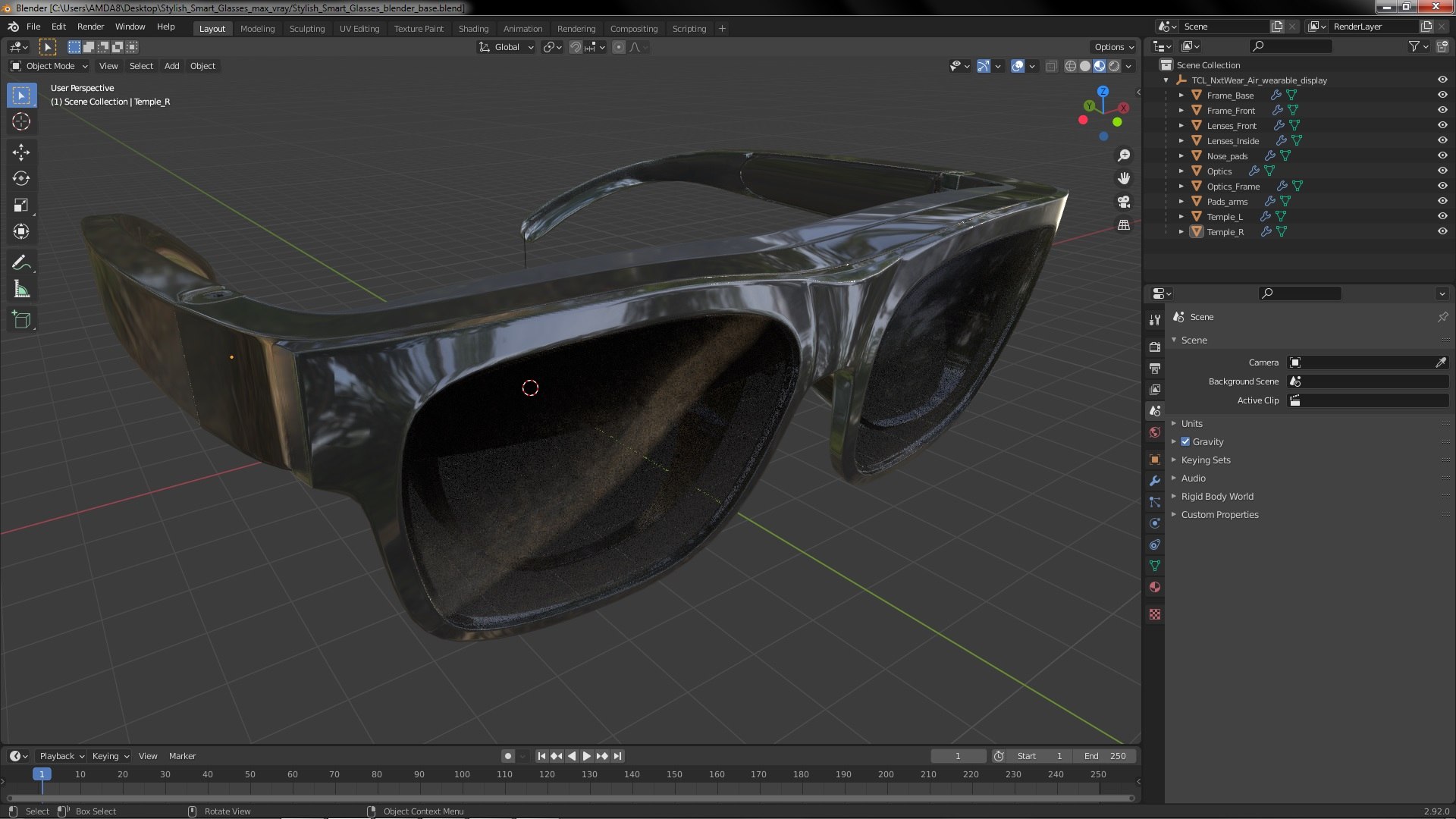 Stylish Smart Glasses 3D - TurboSquid 2061208